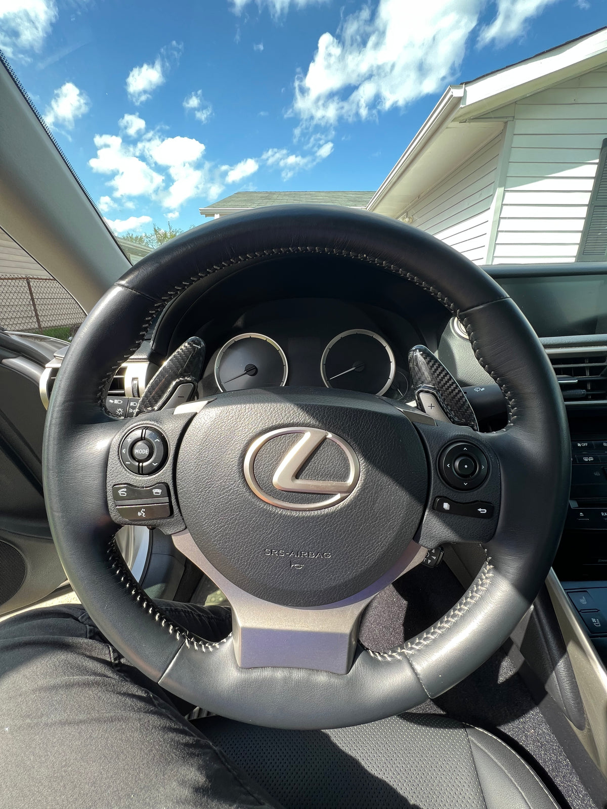 "Lexus is250 2014 Installed High Gloss Black Genuine Carbon Fiber Stee ...