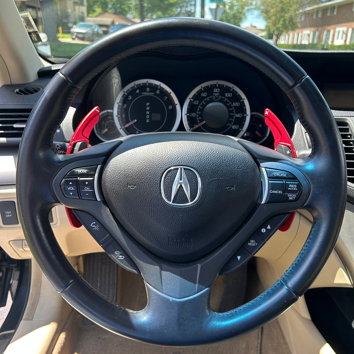 2010 acura tsx Installed iJDMTOY Sports Red A-Spec Style Aluminum Stee ...