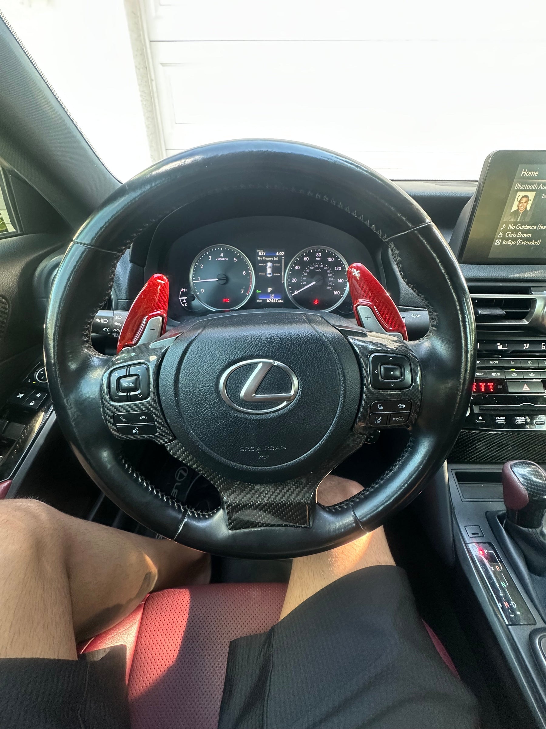 2021 Lexus is300 Installed Red Carbon Steering Wheel Larger Paddle Shi ...
