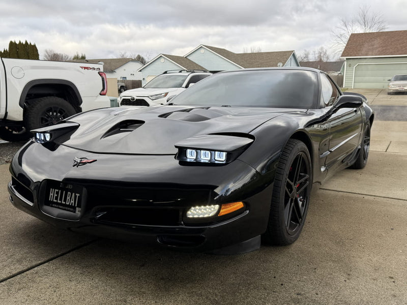 2002 Corvette Z06 Installed Smoke LED DRL/Sequential Front Turn Signal ...