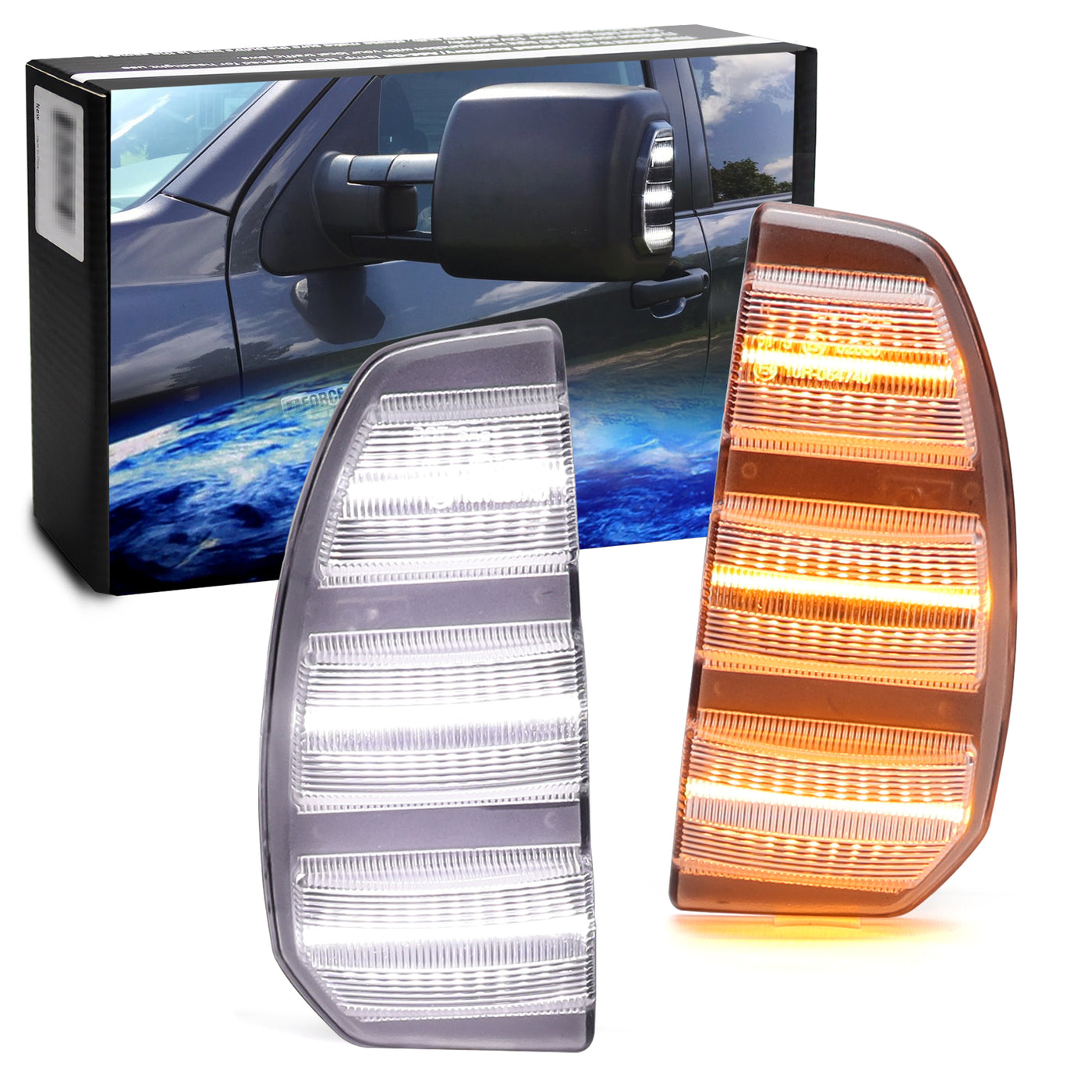 Clear Towing Sequential Blink Switchack LED Side Mirror Lights For Toy ...