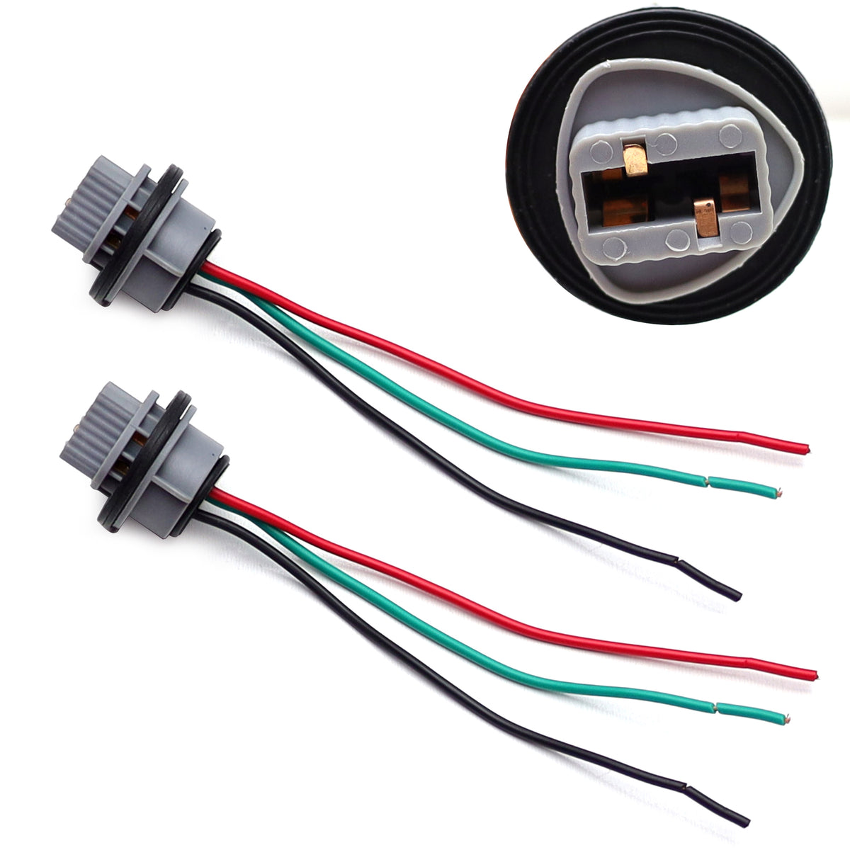 OE-Spec 3-Wire 7443 Taillight Tail/Brake Light Sockets For 2000-06 Toy ...