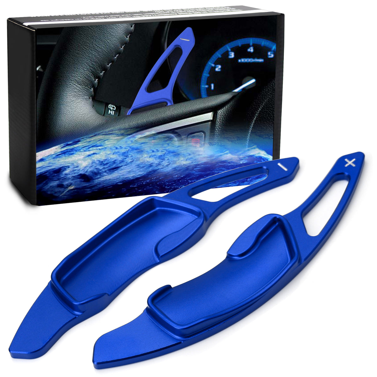 Blue Larger Steering Wheel Paddle Shifter Extensions For Subaru BRZ Im ...