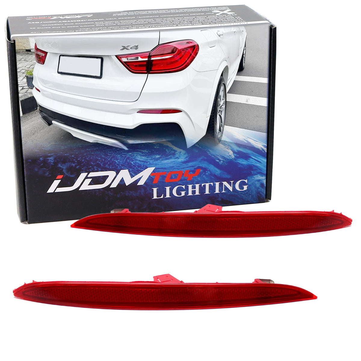 OE-Spec LH RH Red Lens Rear Bumper Reflector Replacement For BMW 2015 ...