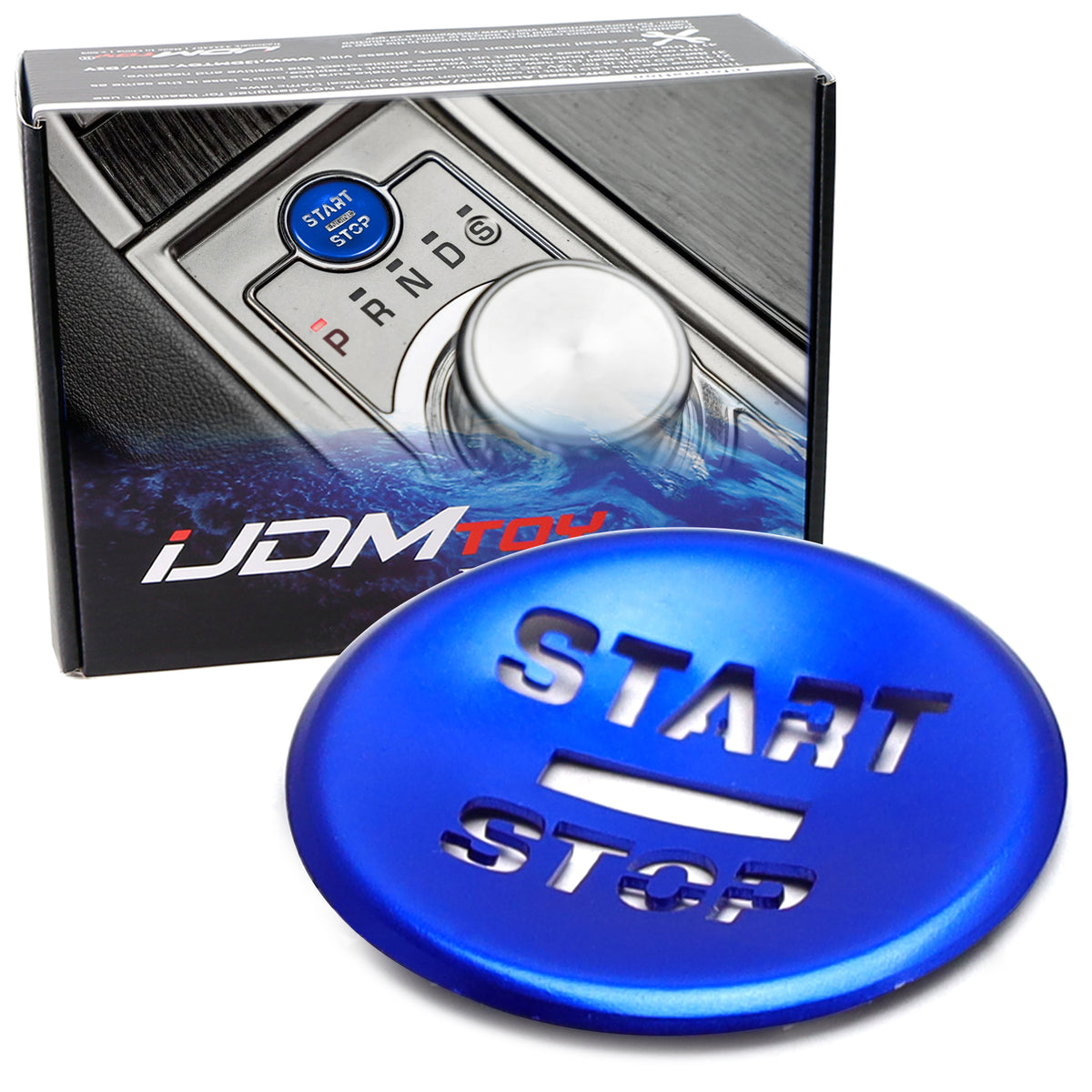 Sport Blue Engine Push Start Button w/ Laser CNC Cut Letters For Jagua ...