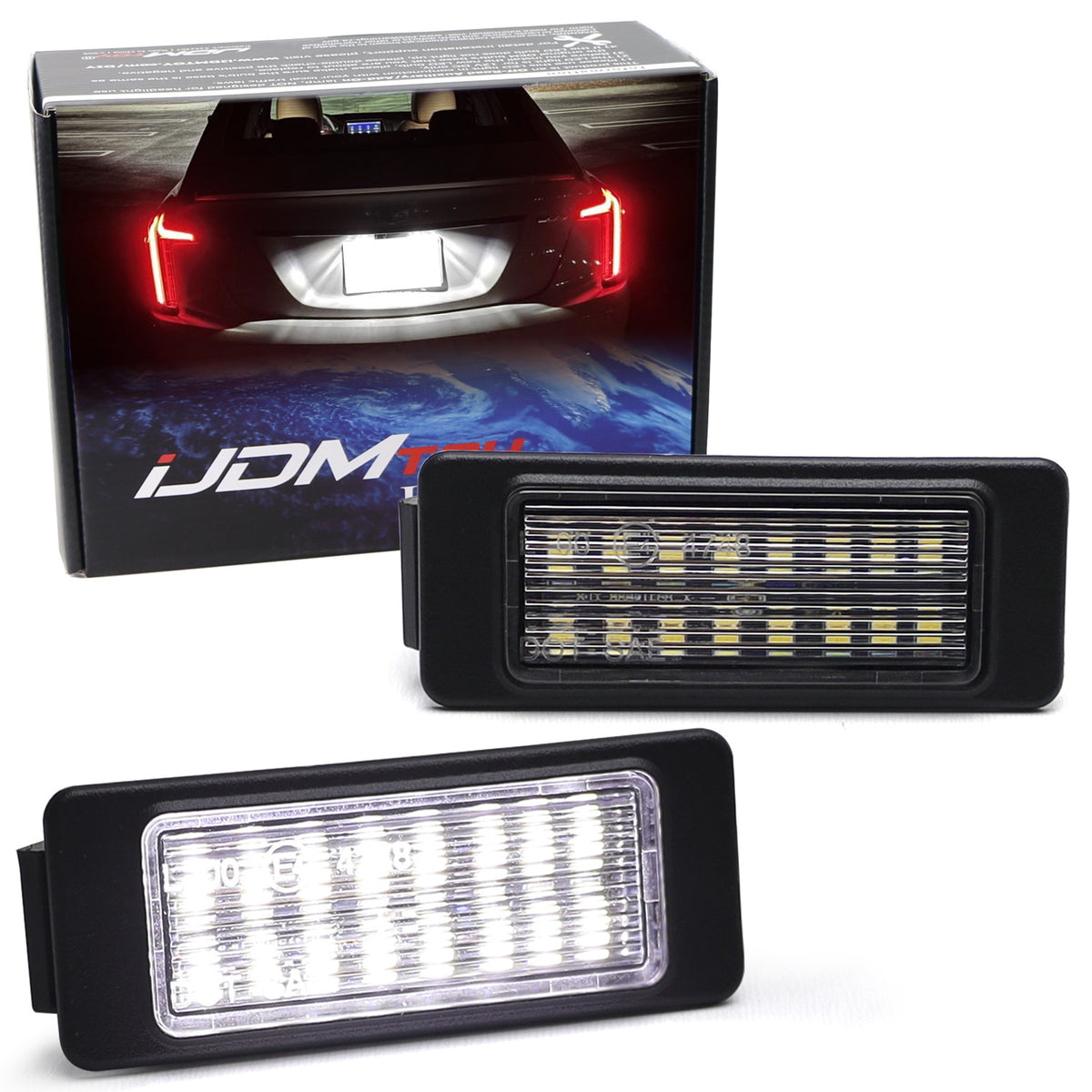 18-SMD White Full LED License Plate Lamp Kit For Cadillac 2017-22 XT5 ...