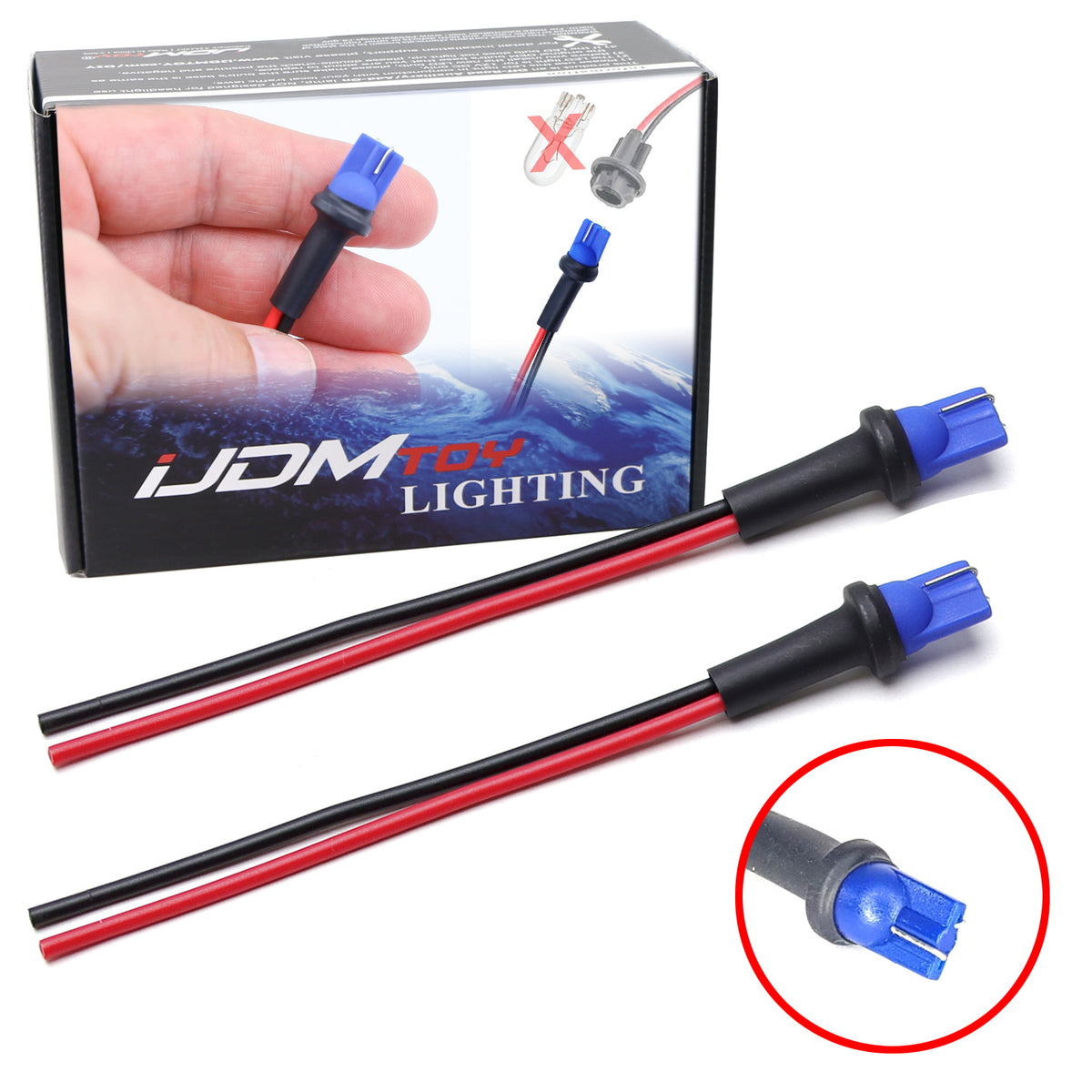 2pc W5W W16W T10 Male Adapter For Car Lighting Power distribution & Co ...
