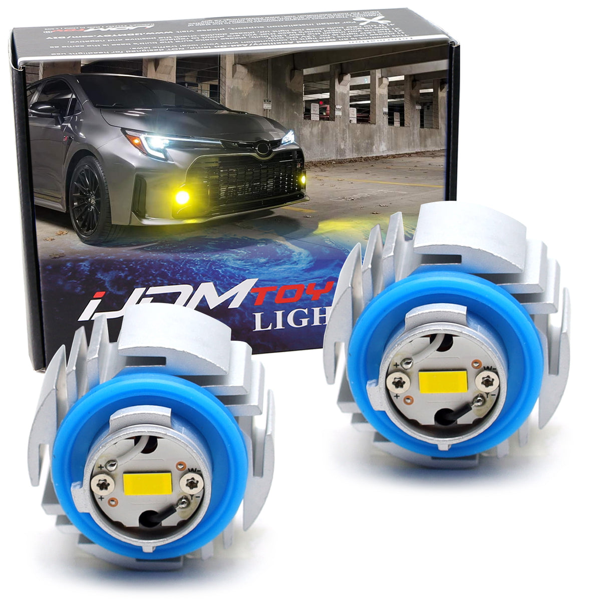 15W JDM Yellow High Power LED L1B Fog Light Bulbs For Honda/Acura/Toyo ...