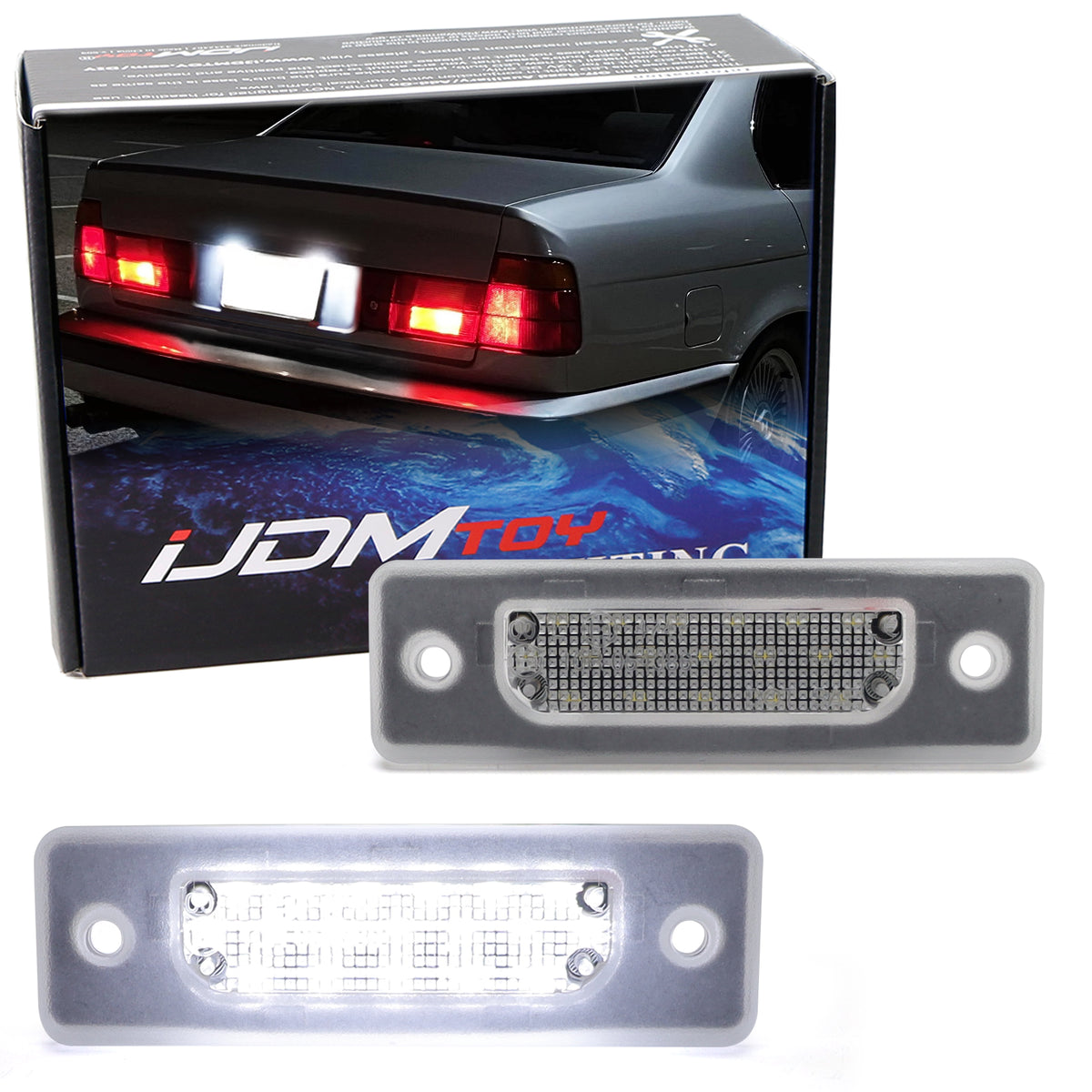 White Full LED License Plate Lights Kit For BMW E34 5 Series & M5, E32 ...