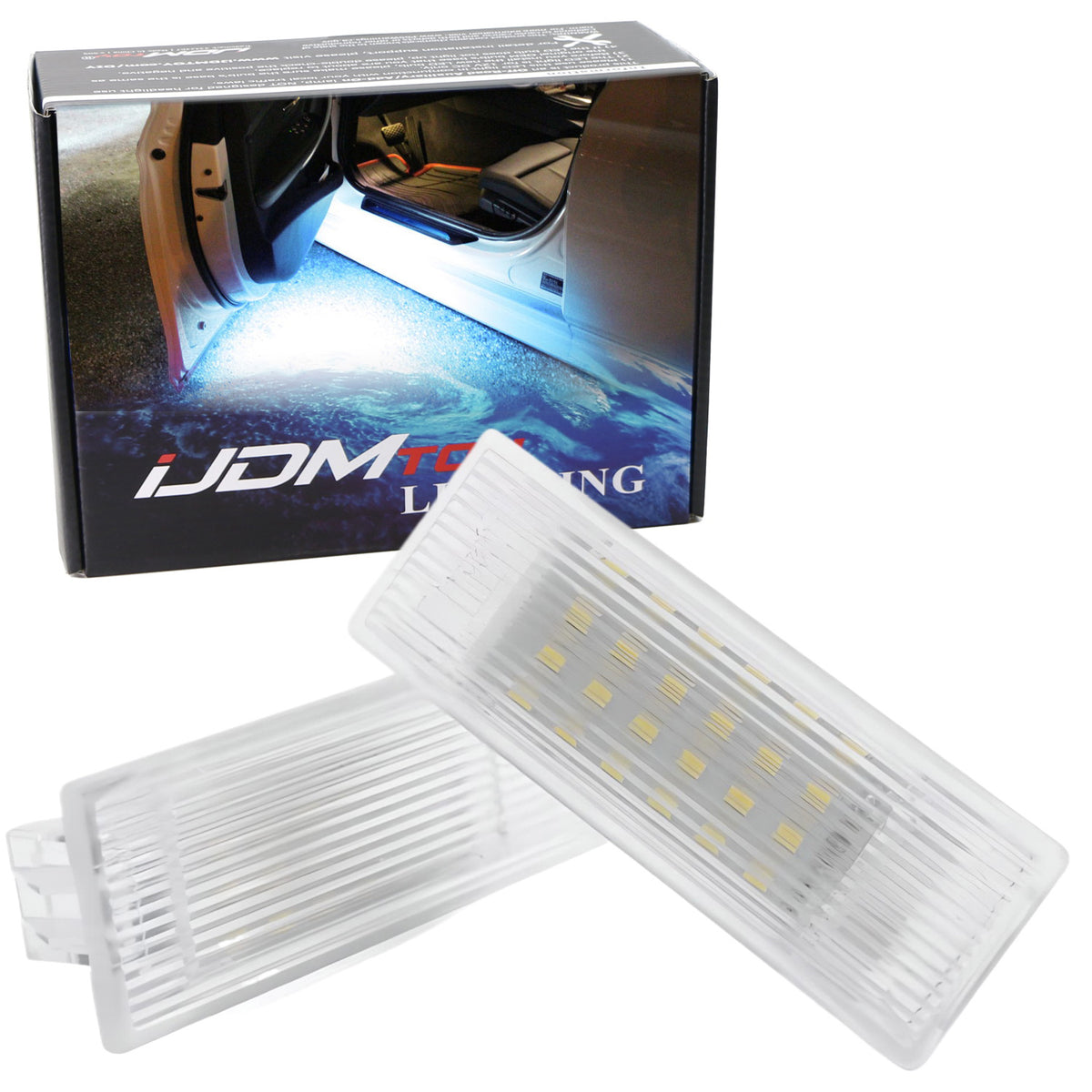 Aqua Ice Blue 18-SMD LED Door Footwell Lights For BMW Fxx 1 3 4 5 7 Se ...