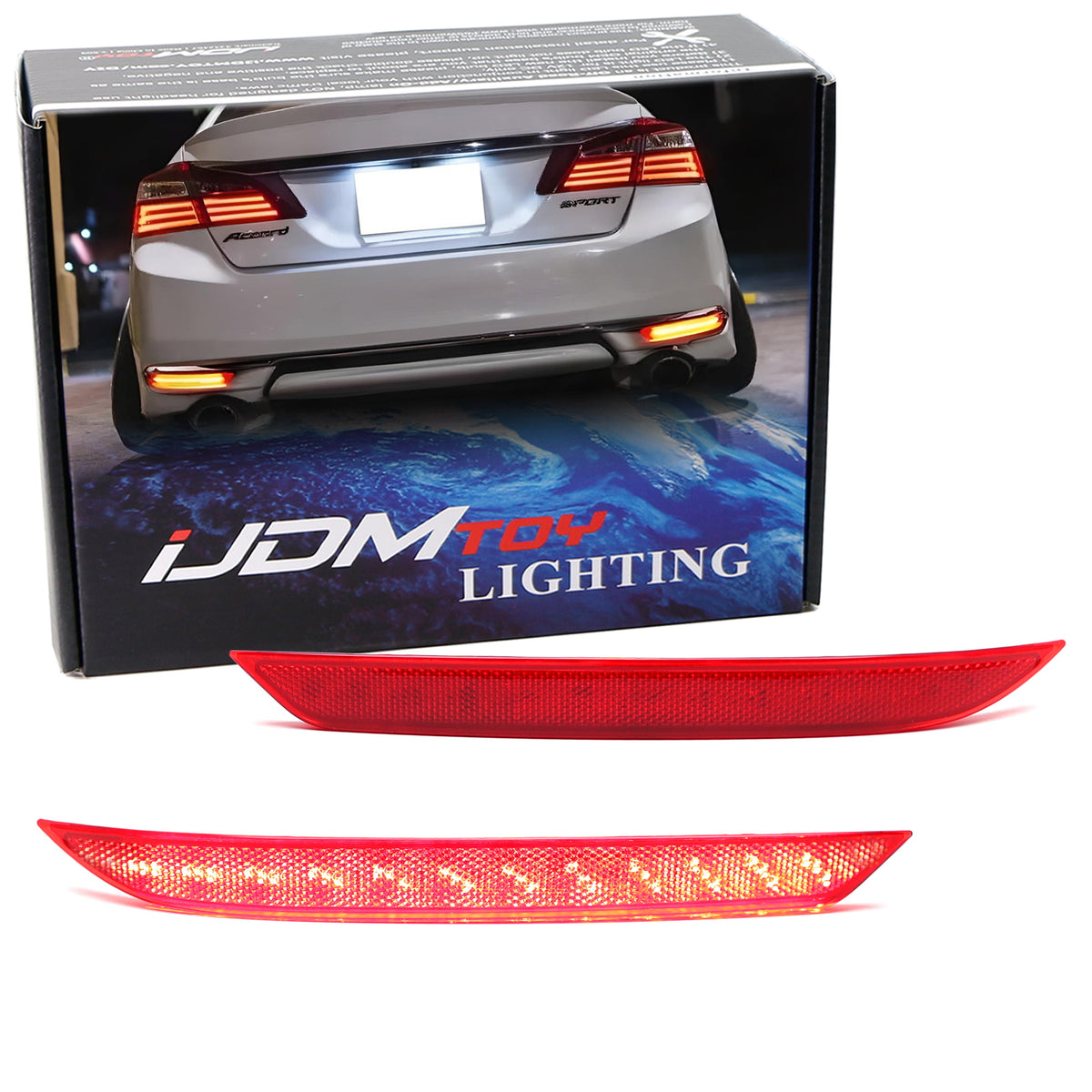 Full LED Tail/Brake/Sequential Blink Bumper Reflectors For Honda 16-17 ...