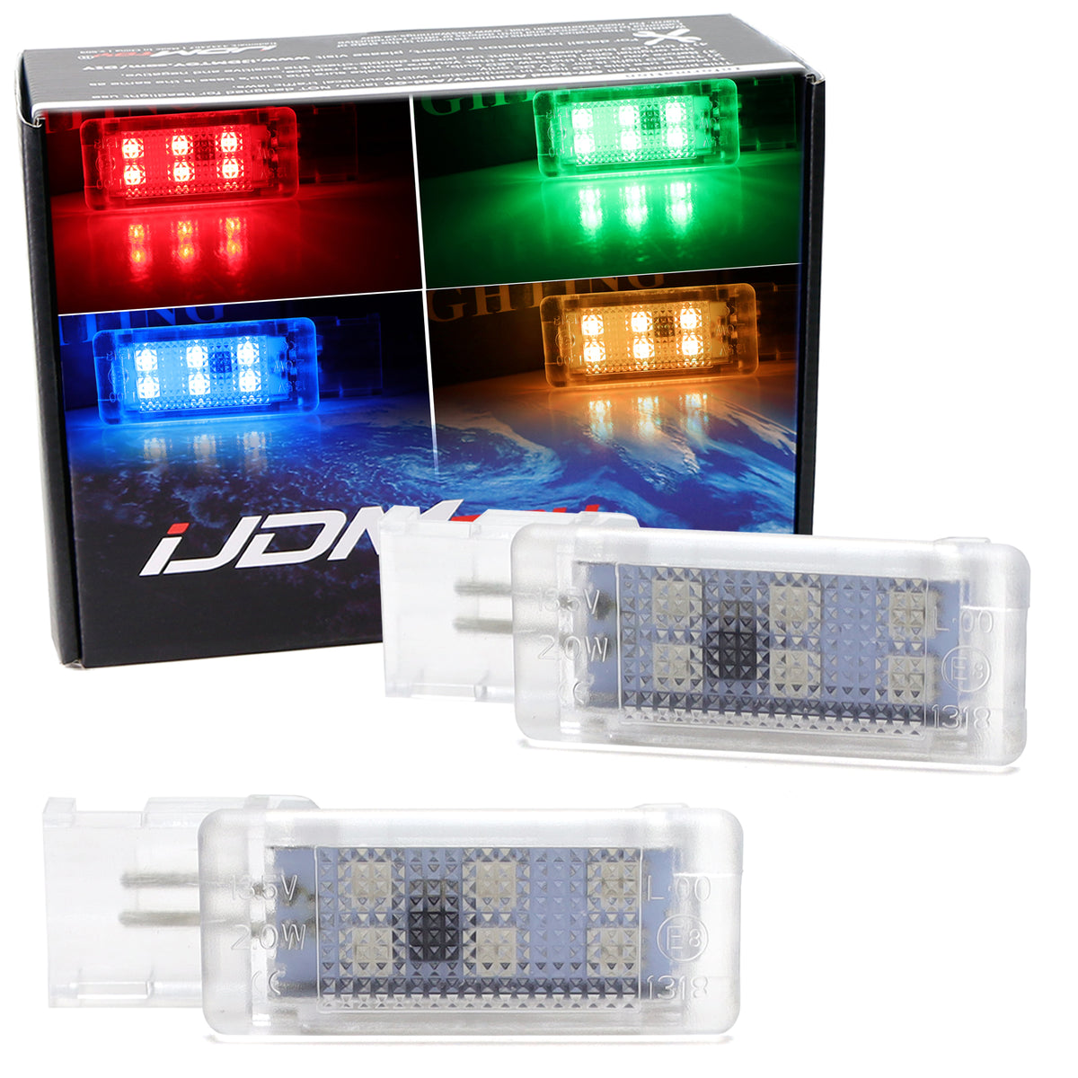Multi-Color RGB LED Glove Box/Footwell Lights w/Remote For VW GTI Golf ...