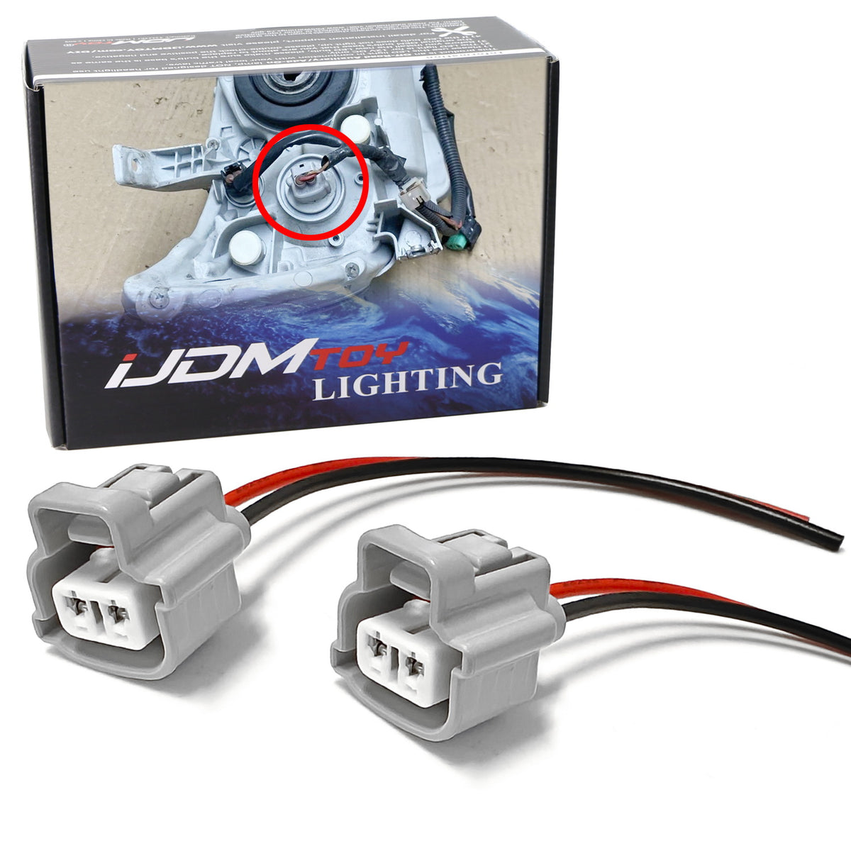2-Pin 7440 Turn Signal Light Bulb Base Connectors For Toyota Lexus Sci ...