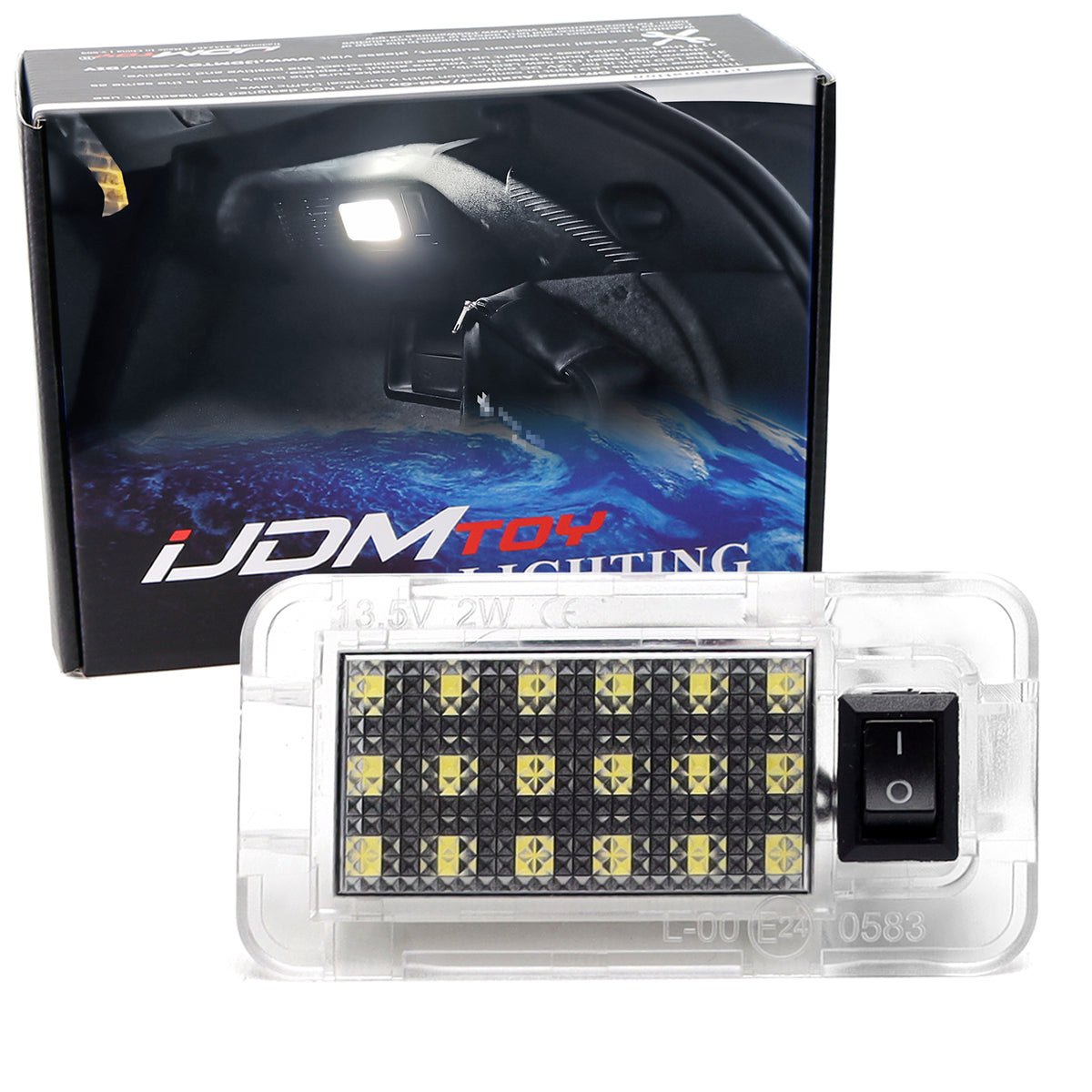 2W Super Bright White Full LED Trunk Cargo Area Light w/ Switch For To ...