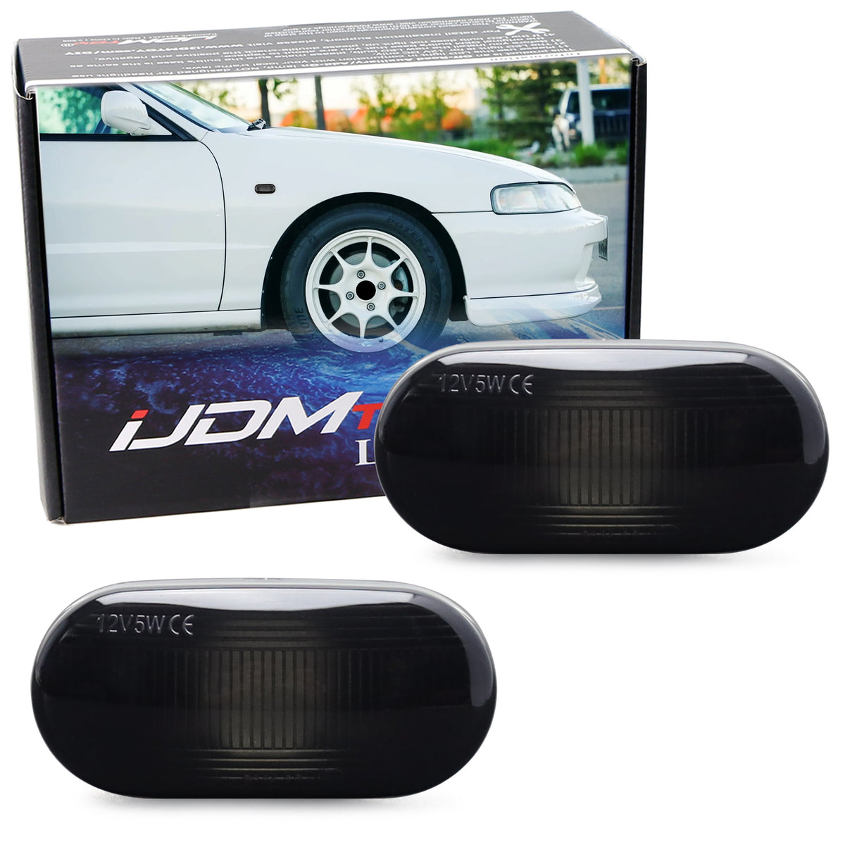 Smoked Side Marker Lamps For JDM Spec Honda/Acura Civic EG6 EG9 Intreg ...