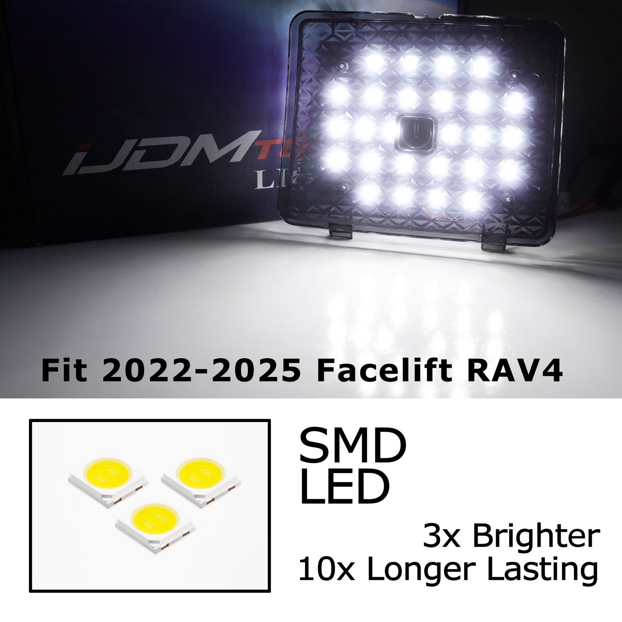 Full LED Rear Hatch Door Tailgate Lid Overhead Light Kit For Toyota 20 ...
