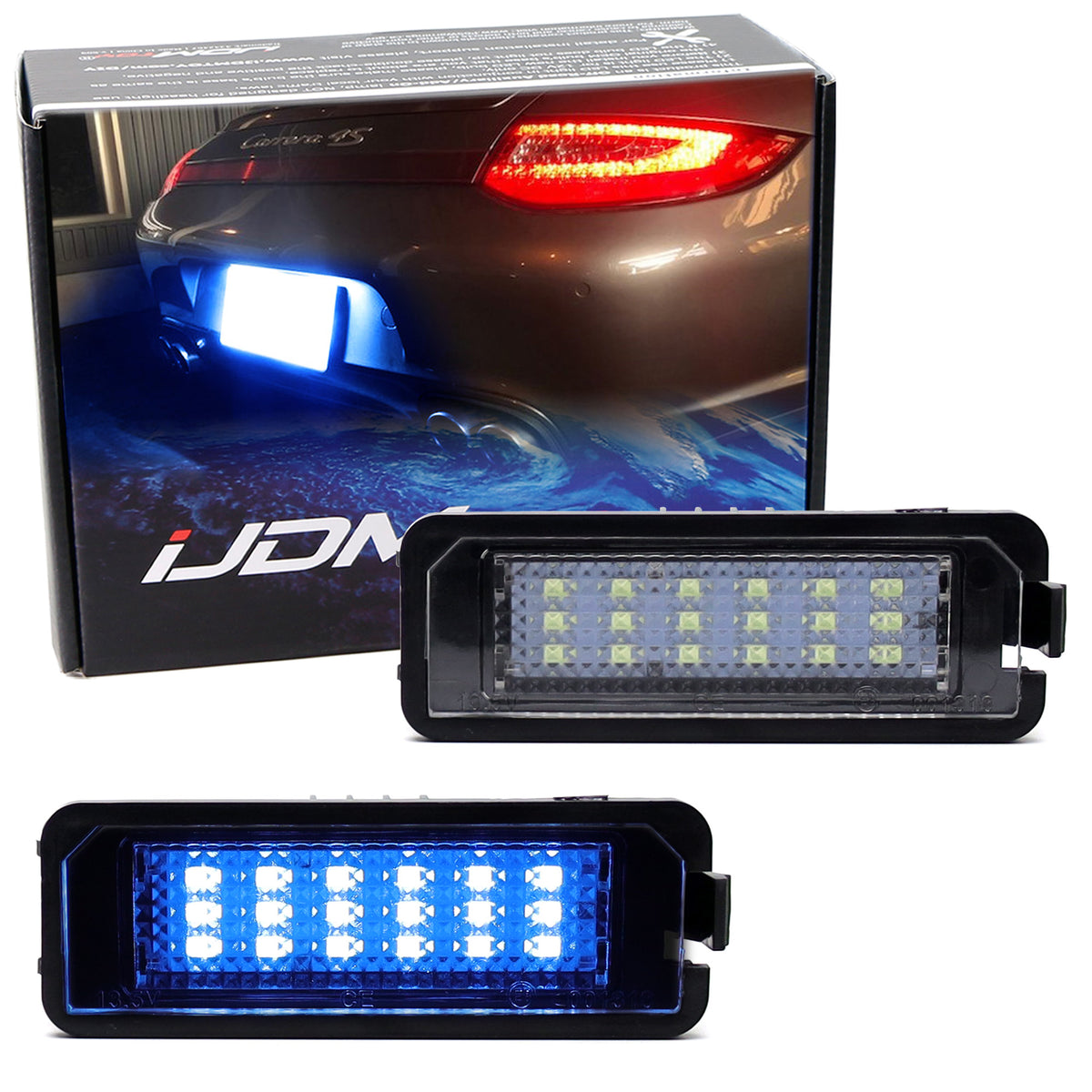 Aqua Ice Blue Full LED License Plate Lights For VW Golf/GTI Eos CC Rab ...