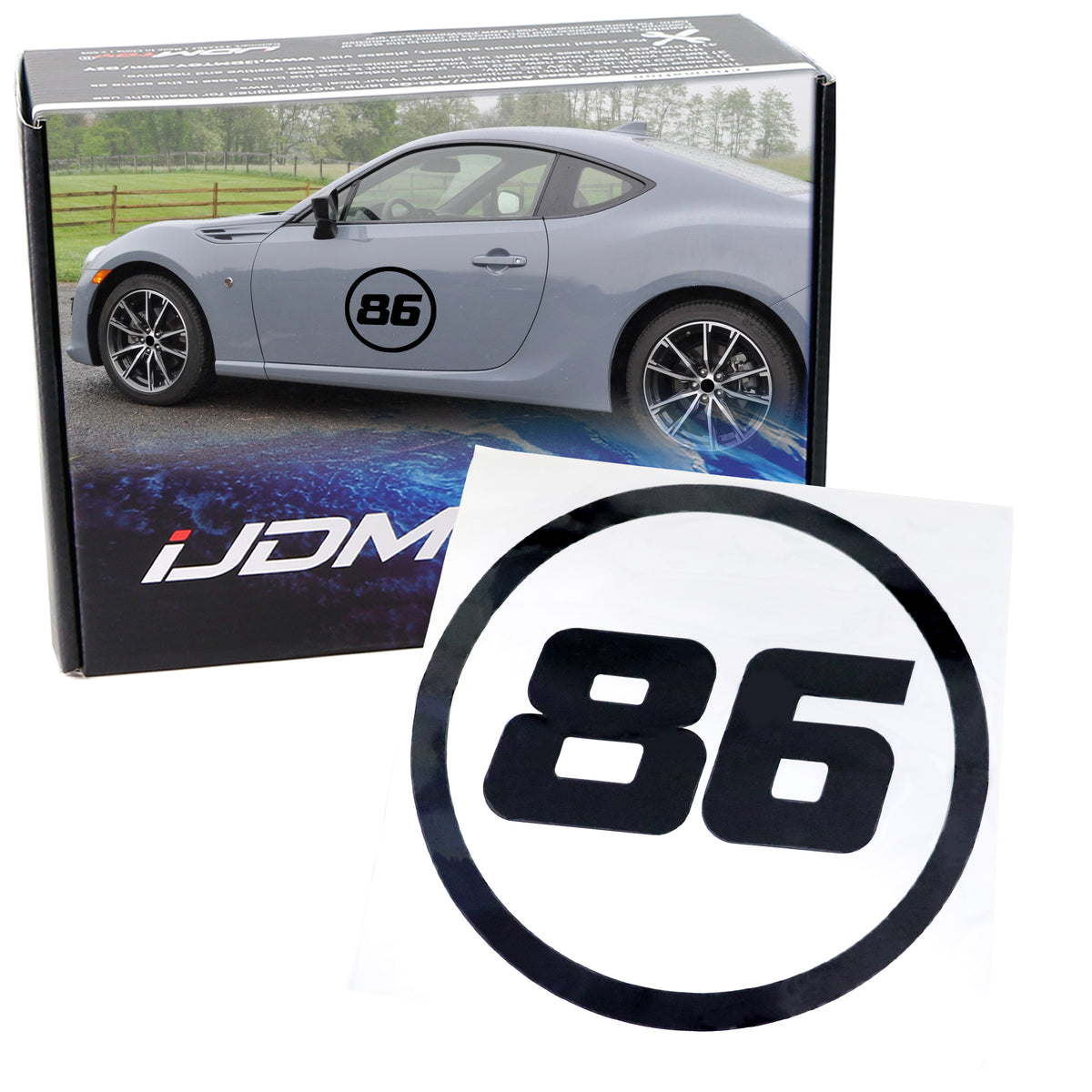12" Iconic 86 Racing Car Roundel Vinyl Decals For Toyota 86 Scion FRS ...