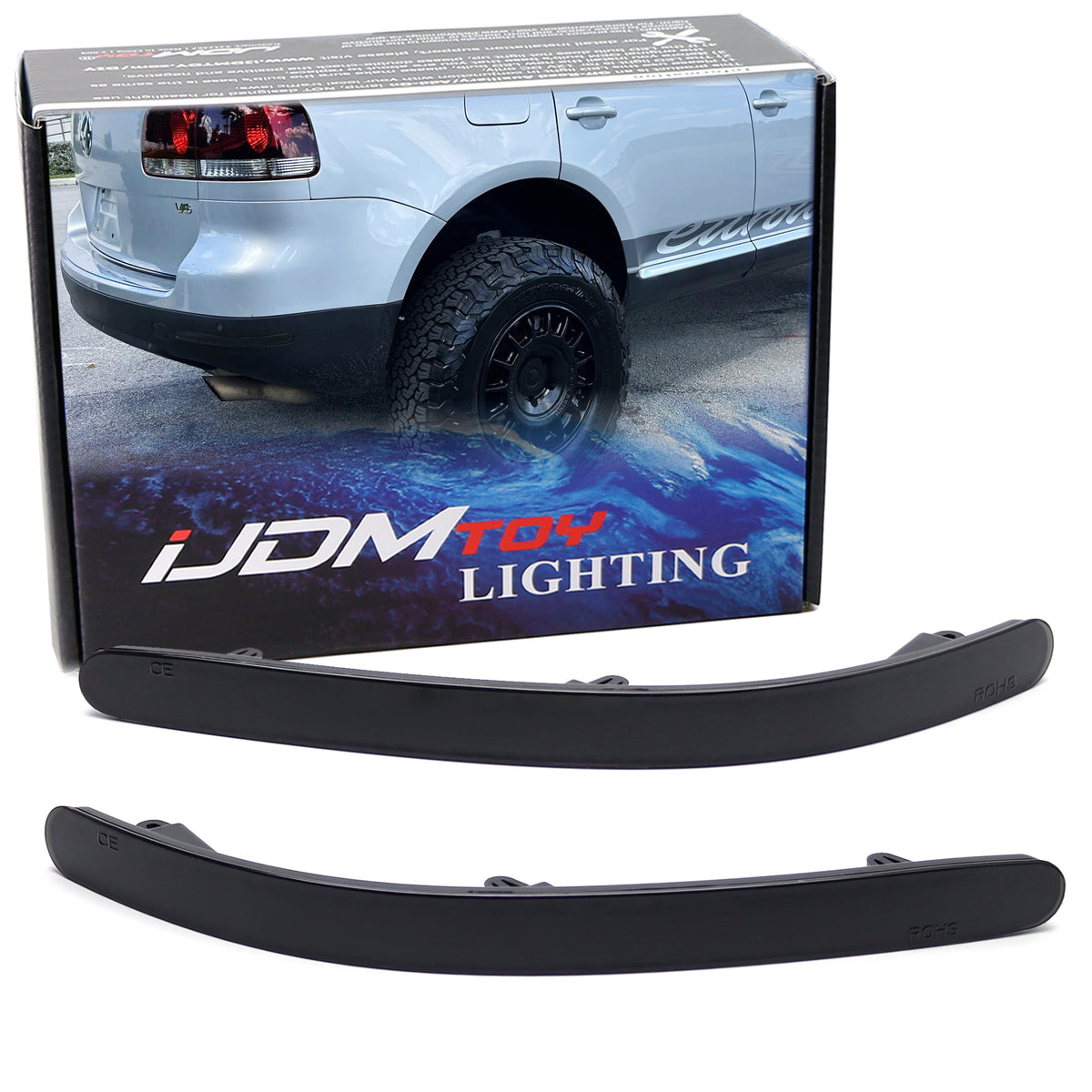 OE-Spec LH/RH Smoke Lens Rear Bumper Reflector For 2004-10 Volkswagen ...