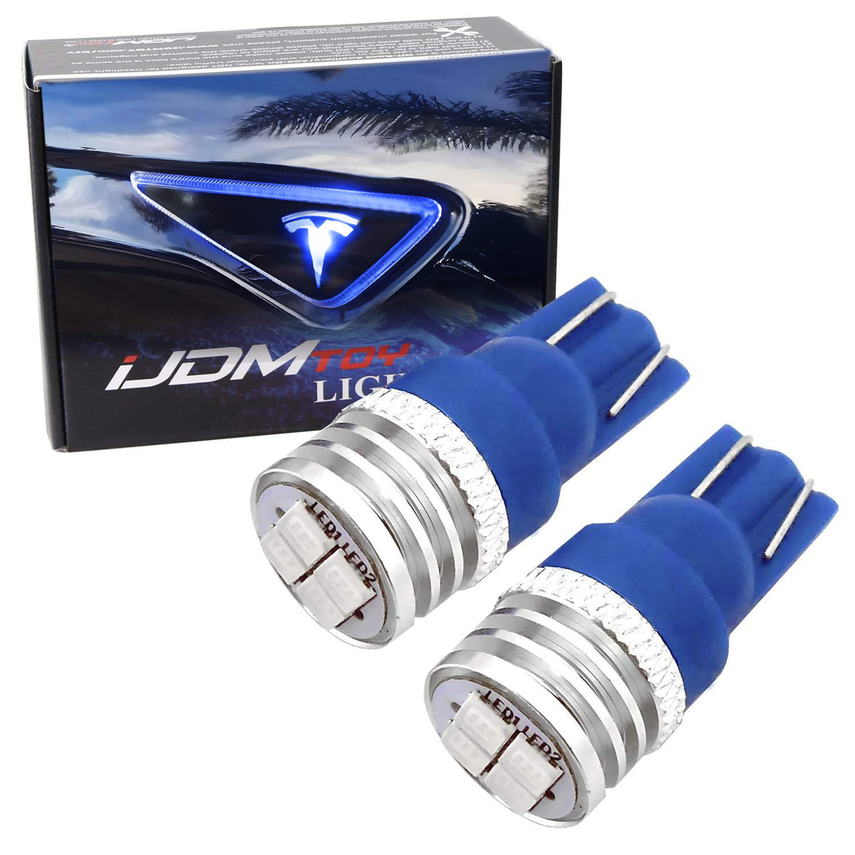 Ultra Blue LED Side Marker Light Replacement Bulbs For 2012-2016 Tesla ...