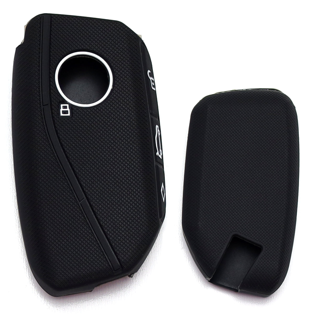 Black Soft Silicone Smart Key Fob Cover For 23+ BMW X5 X6 X7 iX i5 i7 ...