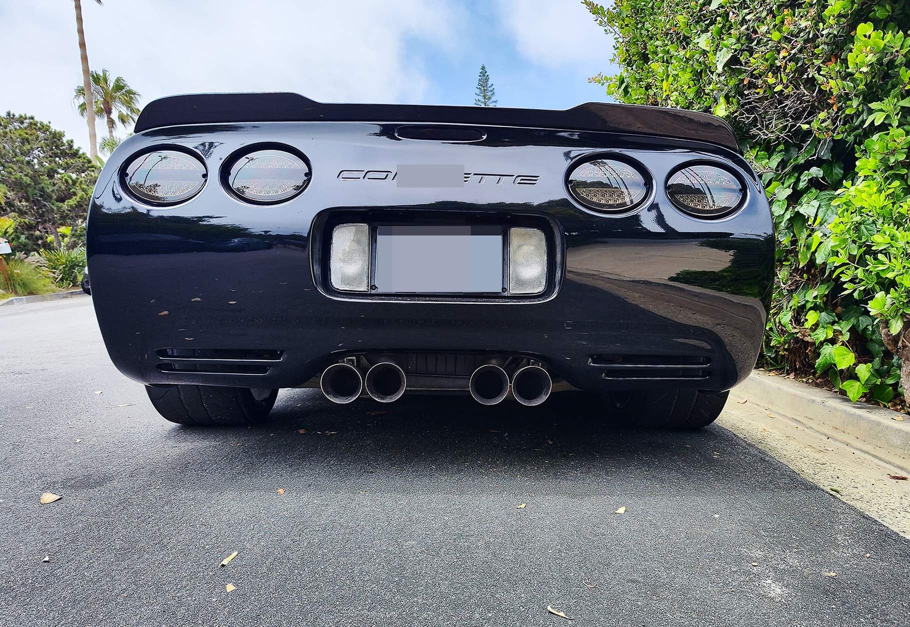 Smoke Lens Full LED Halo/Laser Tail Lights w/Hyper Flash Bypass For C5 ...
