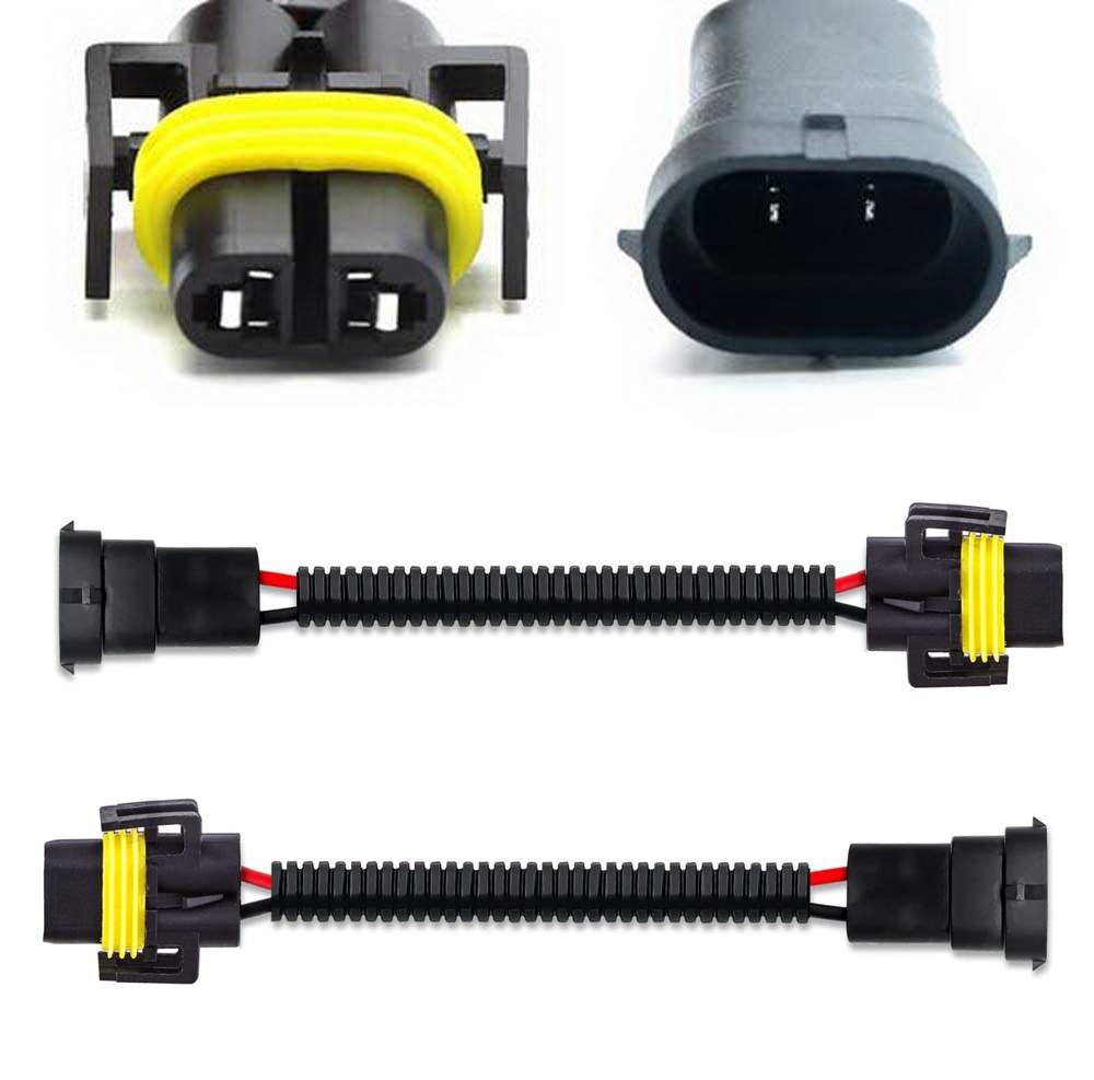 H11 H8 H9 Extension Wiring Harness Sockets Wire For Headlights or Fog ...