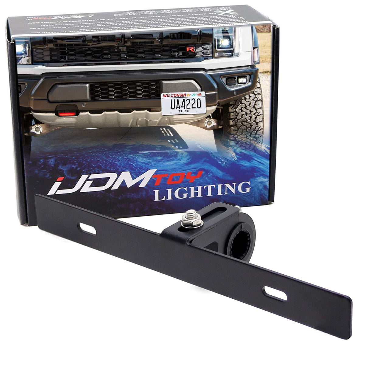 Front Tow Hook Fit License Plate Relocation Mount Kit For 21-up Ford F ...