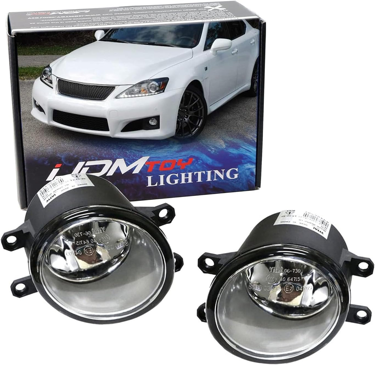 Clear Lens OE Rplacement Fog Light Lamps with H11 Bulbs For Toyota Lex ...