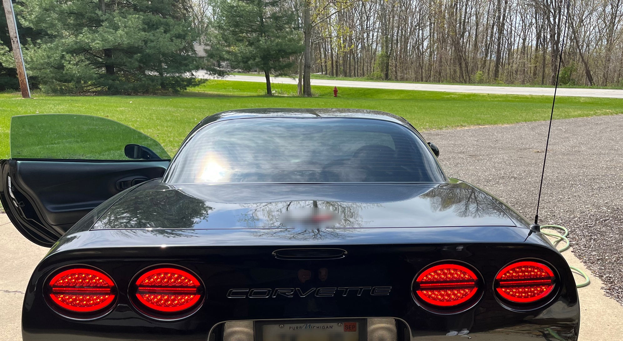 Smoke Lens Full LED Halo/Laser Tail Lights w/Hyper Flash Bypass For C5 ...