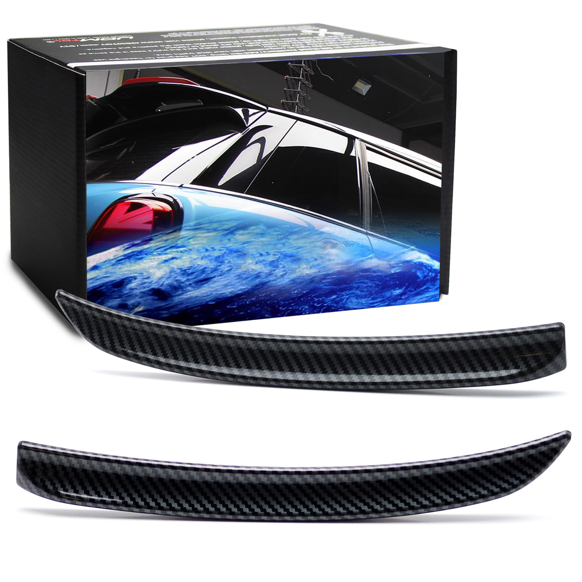 "Carbon Fiber" Pattern Roof Spoiler Lips For MINI F55 F56 F54 JCW Styl ...