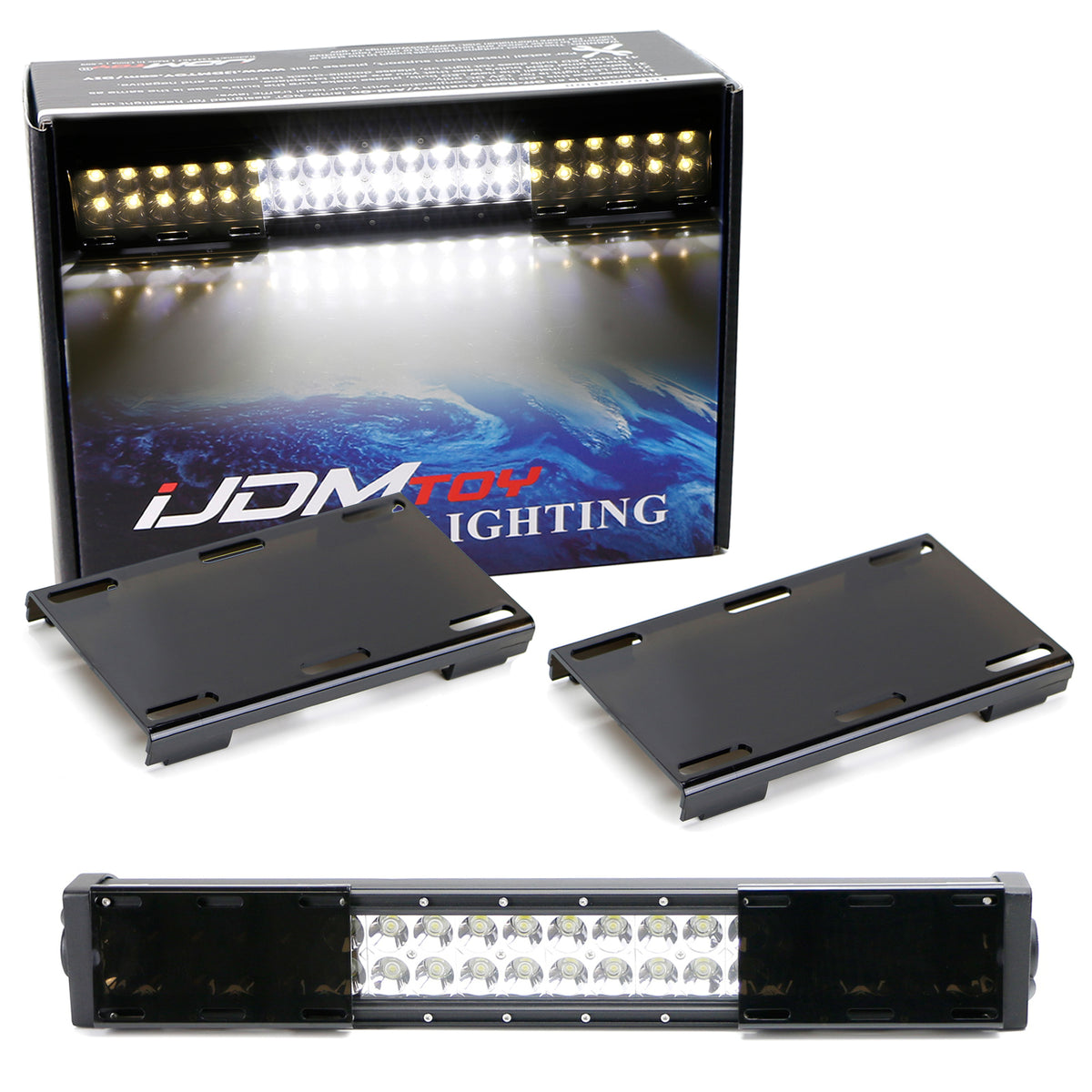 2pc 6" Black Dark Tinted Colored Double-Row LED Light Bar Lens Protect ...