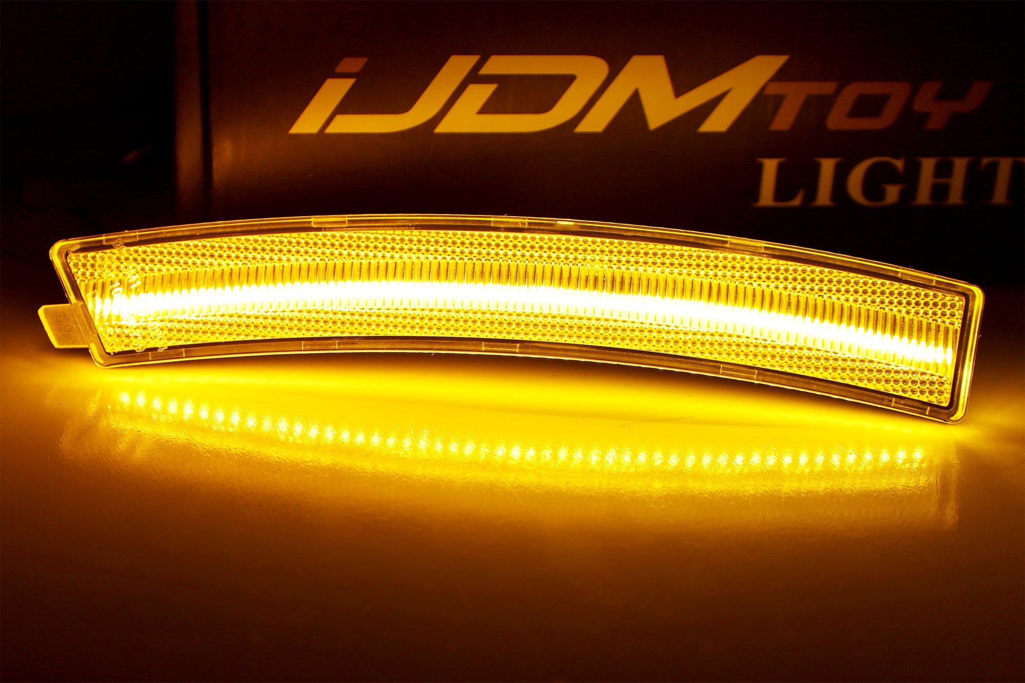 Clear Lens Amber Full LED Strip Front Bumper Side Markers For Cadillac ...