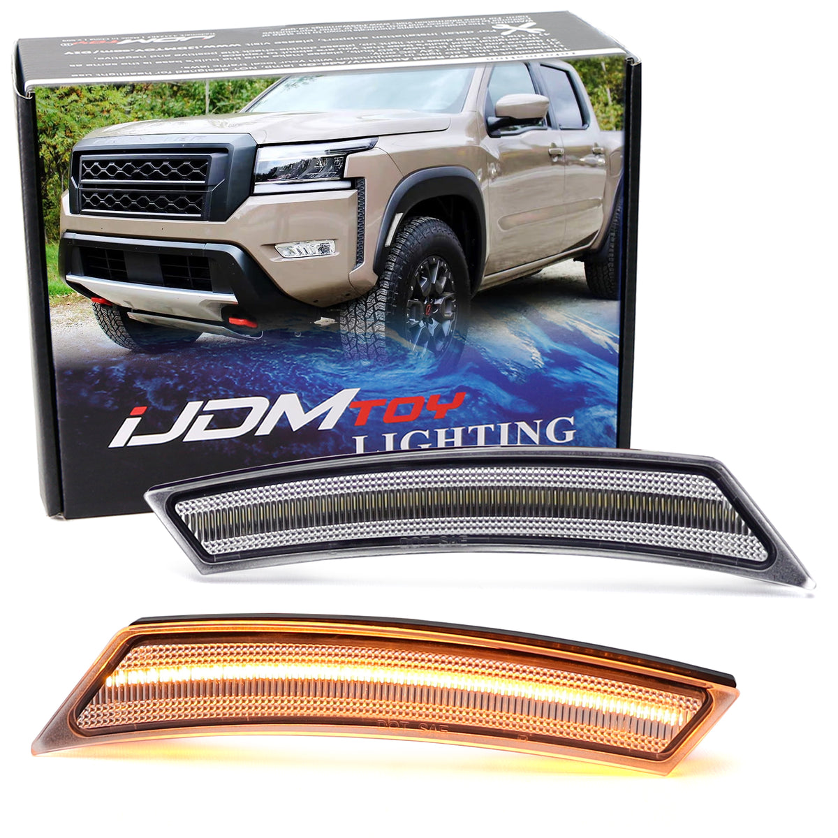 Clear Lens Amber Full LED Front Side Marker Light Kit For Nissan 2022 ...