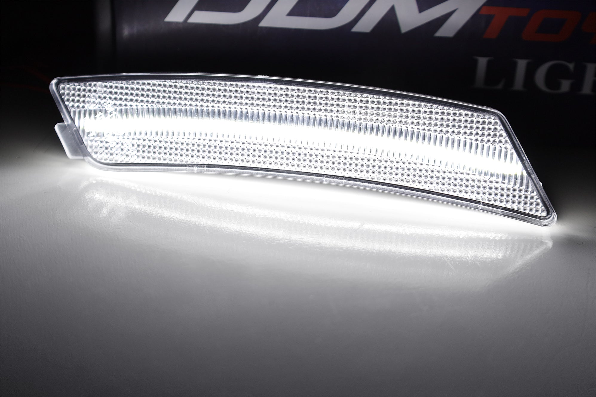 Clear Lens White Full LED Strip Front Bumper Side Markers For Cadillac ...