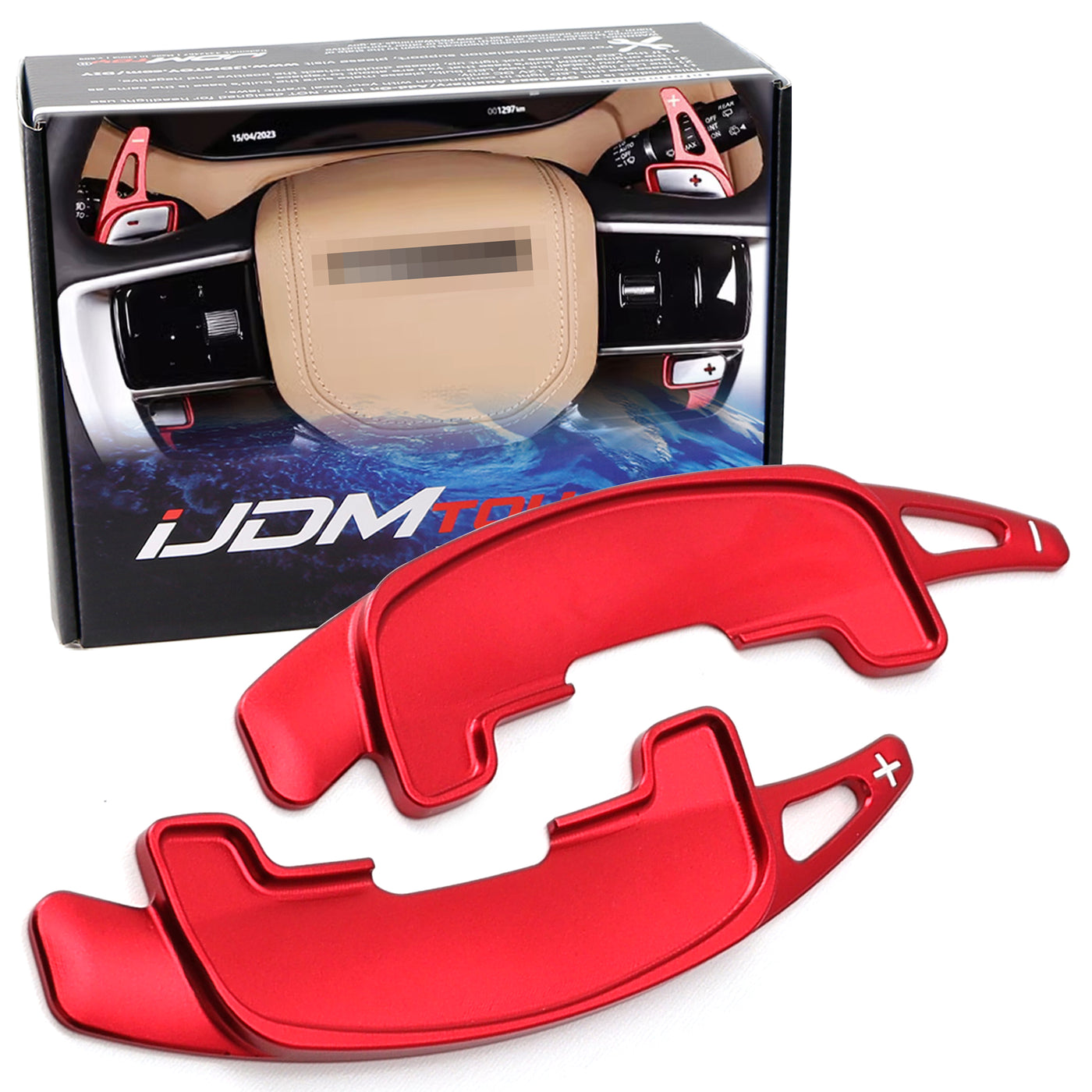 Red CNC Aluminum Larger Paddle Shifters For LR Defender Range Rover, N ...