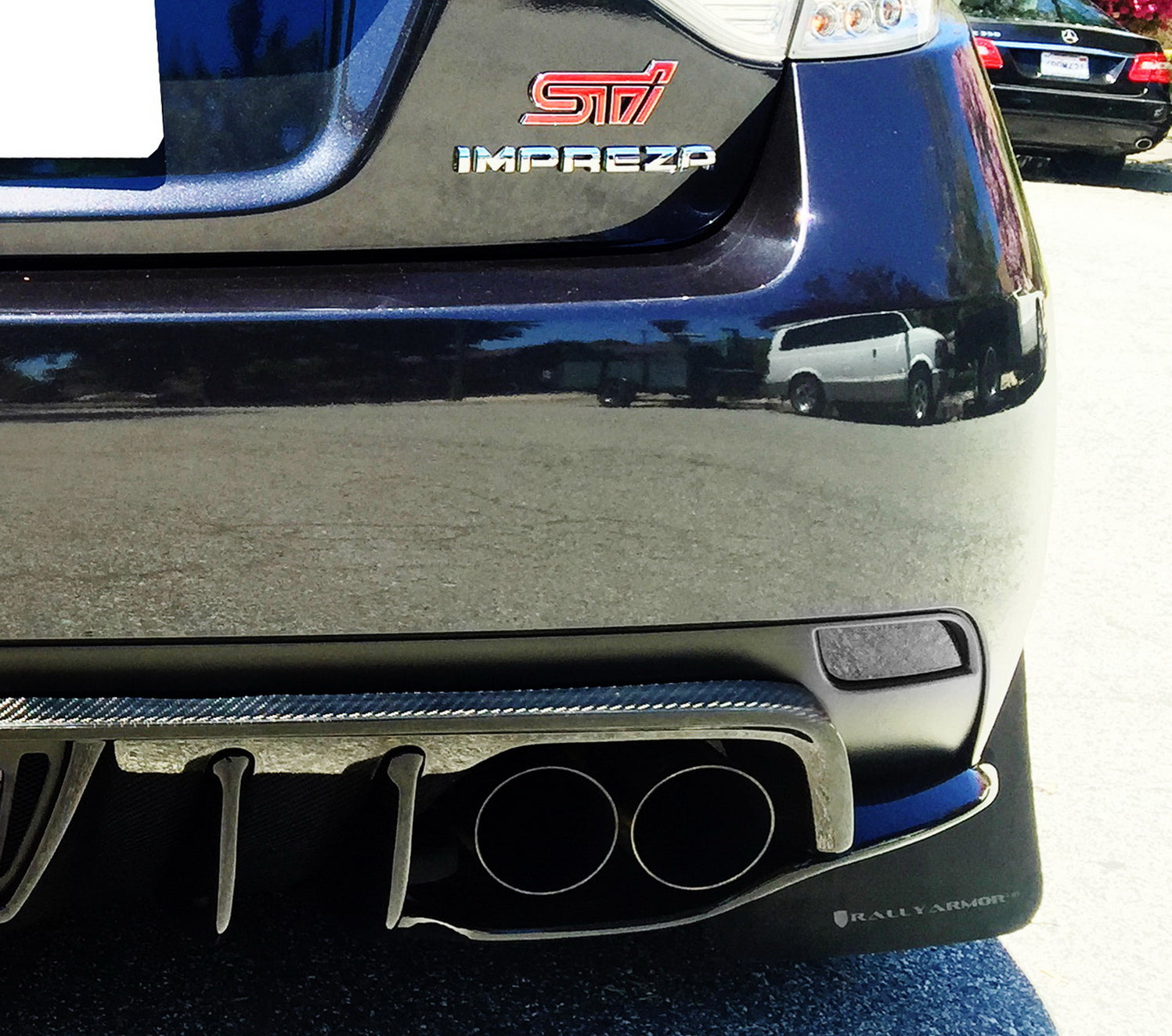 Black Out Smoke Rear Bumper Reflector For Subaru WRX Impreza Crosstrek ...