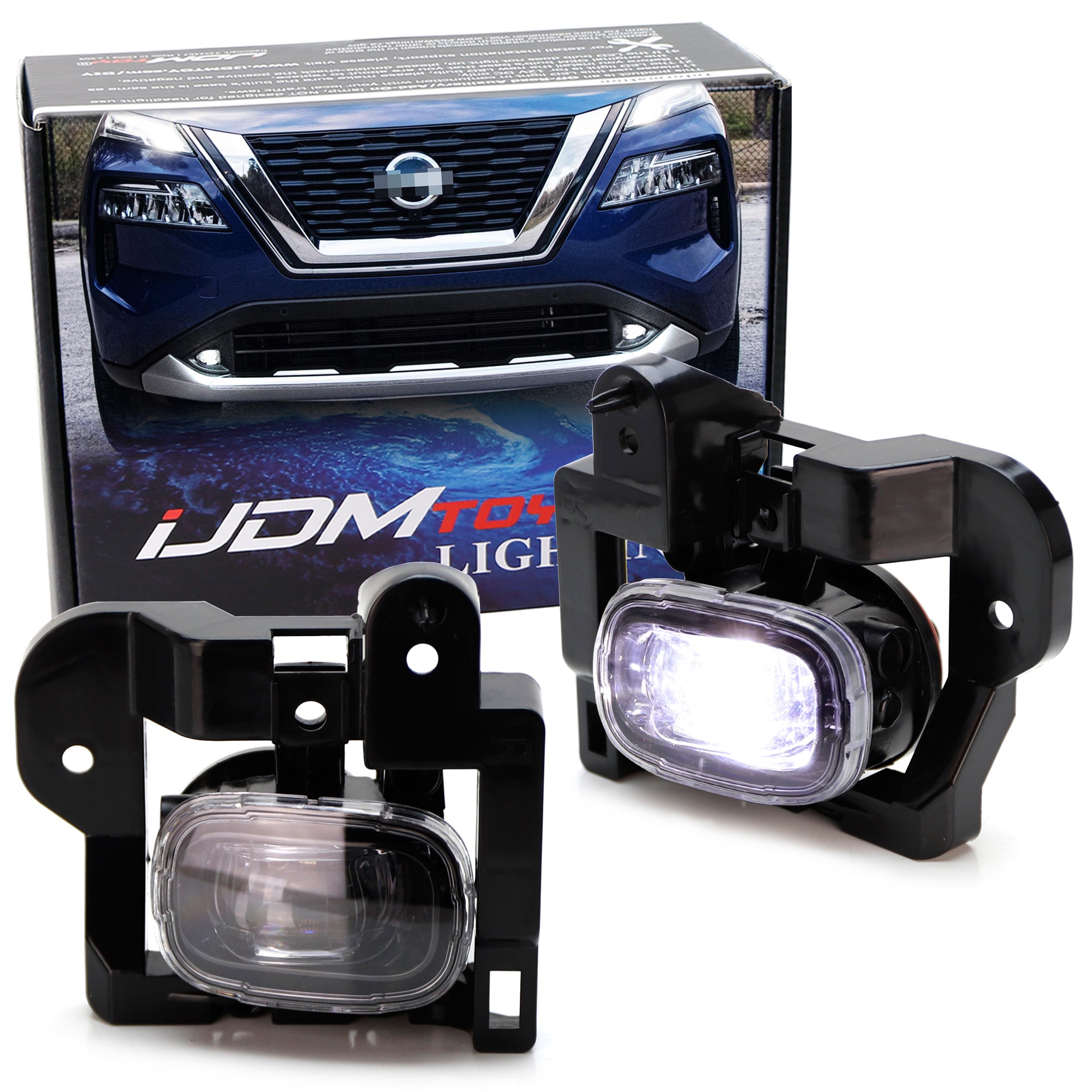 OEM-Spec White 10W High Power LED Fog Light Kit w/ Wire For 2021-up Ni ...
