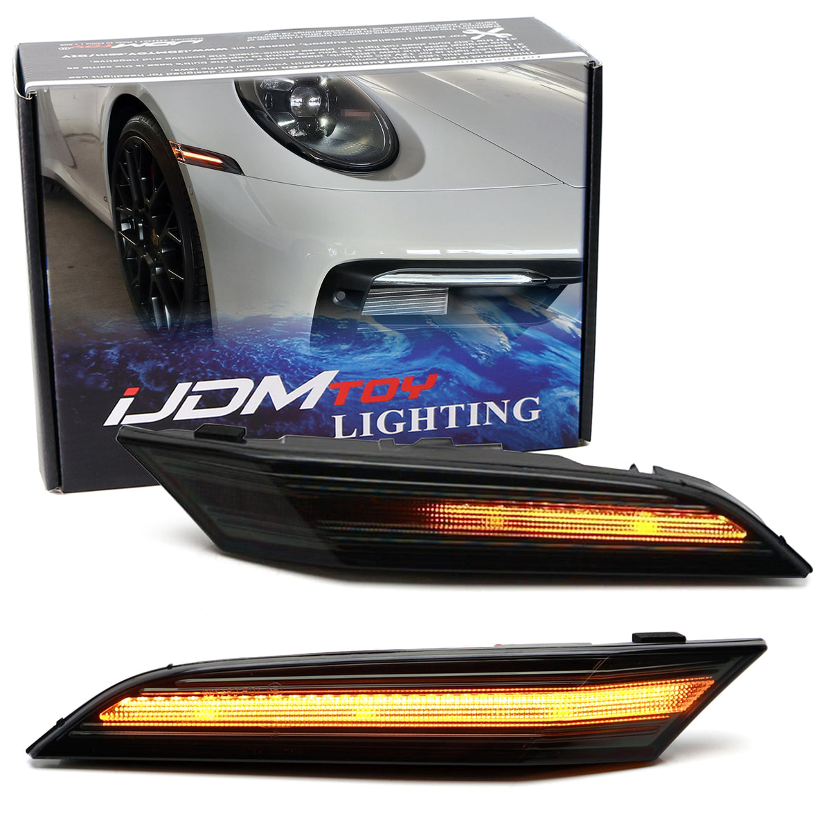 Euro Smoked Lens Amber Sequential Blink LED Side Markers For 2019-up P — iJDMTOY.com