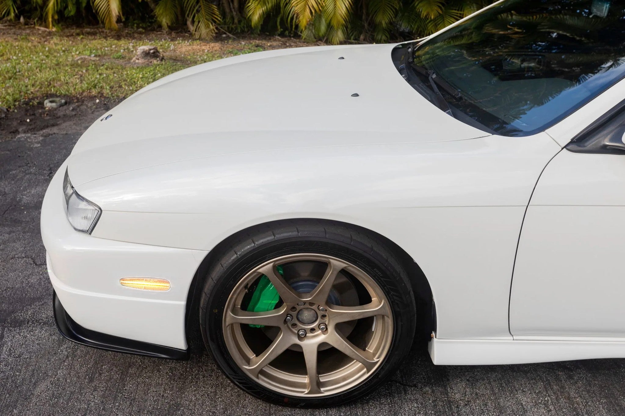 JDM Clear Amber Full LED Strip Front Side Marker For Nissan Silvia S14 ...