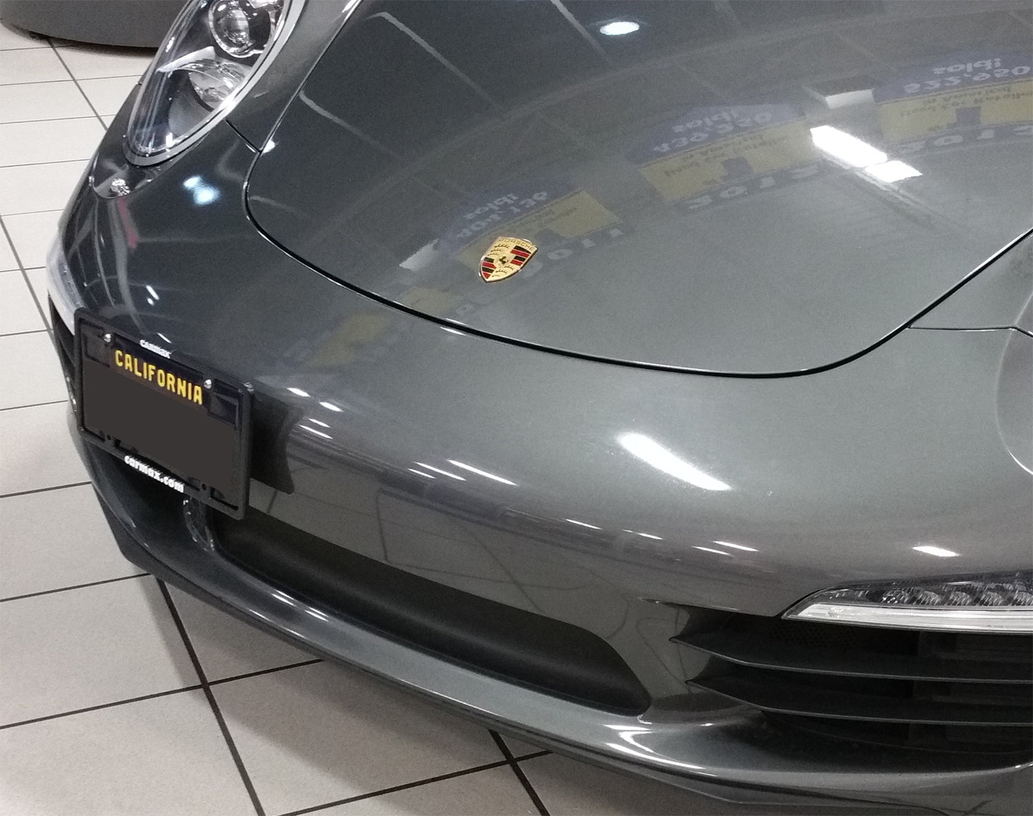 Bumper Tow Hook License Plate Mounting Bracket For 2010-2016 Porsche P ...