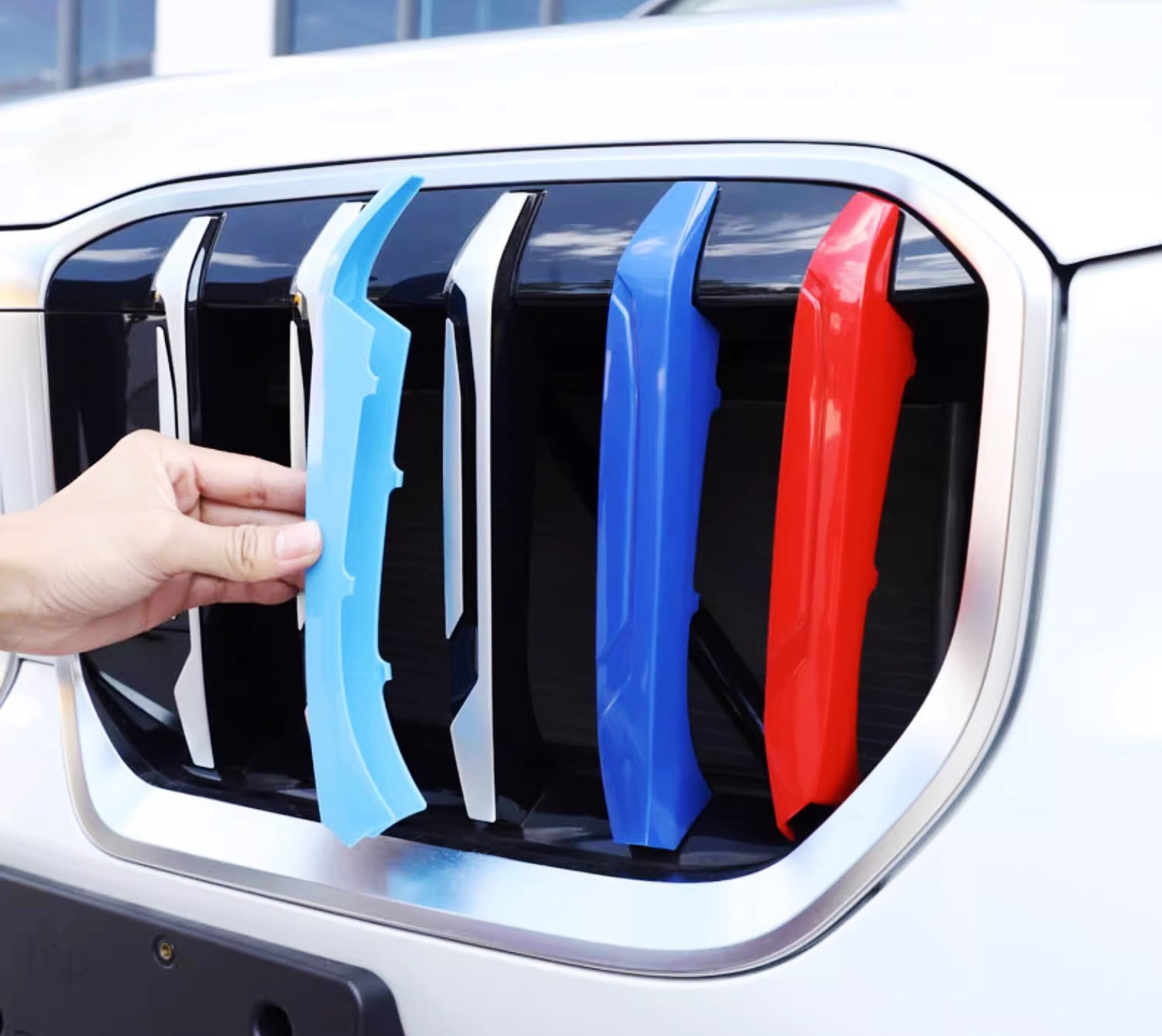 Exact Fit 3pc Set Iconic Tri-Accent Front Grille Insert Trims Compatib ...