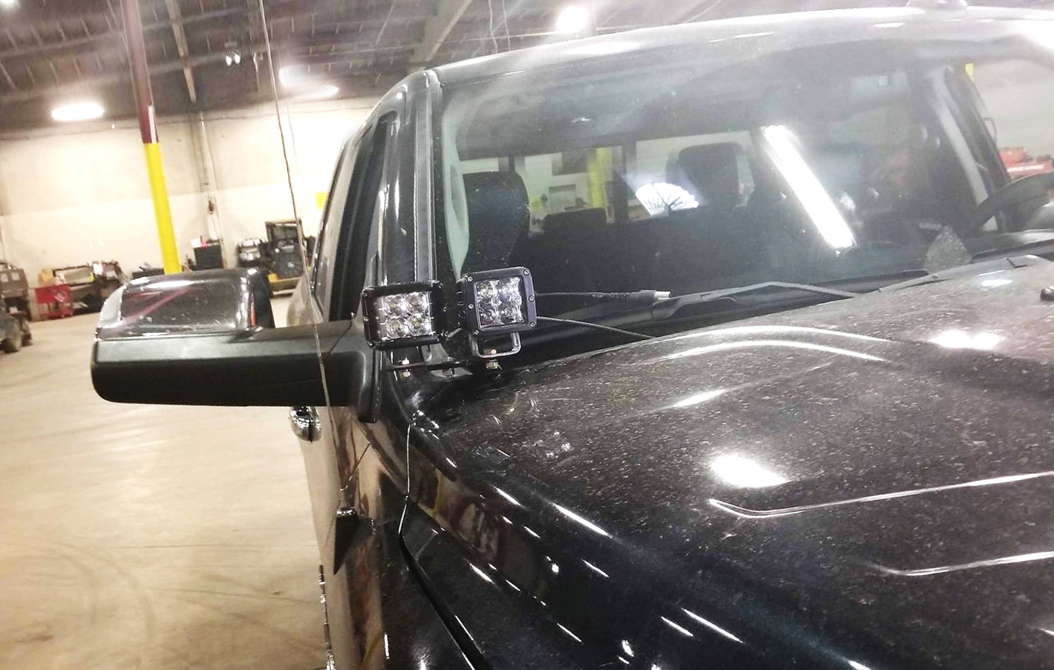 Dual Ditch Light Adapter Brackets + Y-Splitter DTP Connectors For Truc ...