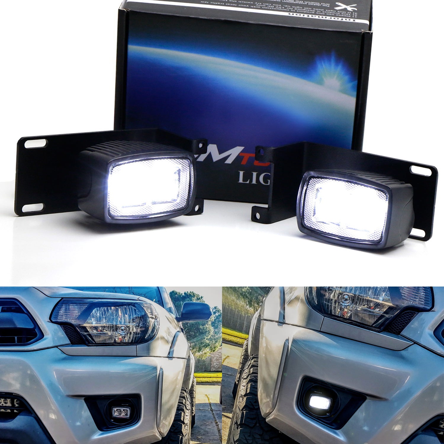 MINI SR 20W CREE LED Pod Lights w/Foglamp Area Bracket/Wiring For Toyo ...