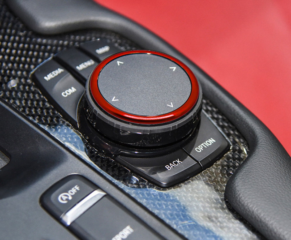 JDM Red Center Console Multimedia Knob Decoration Trim For Toyota Supr ...