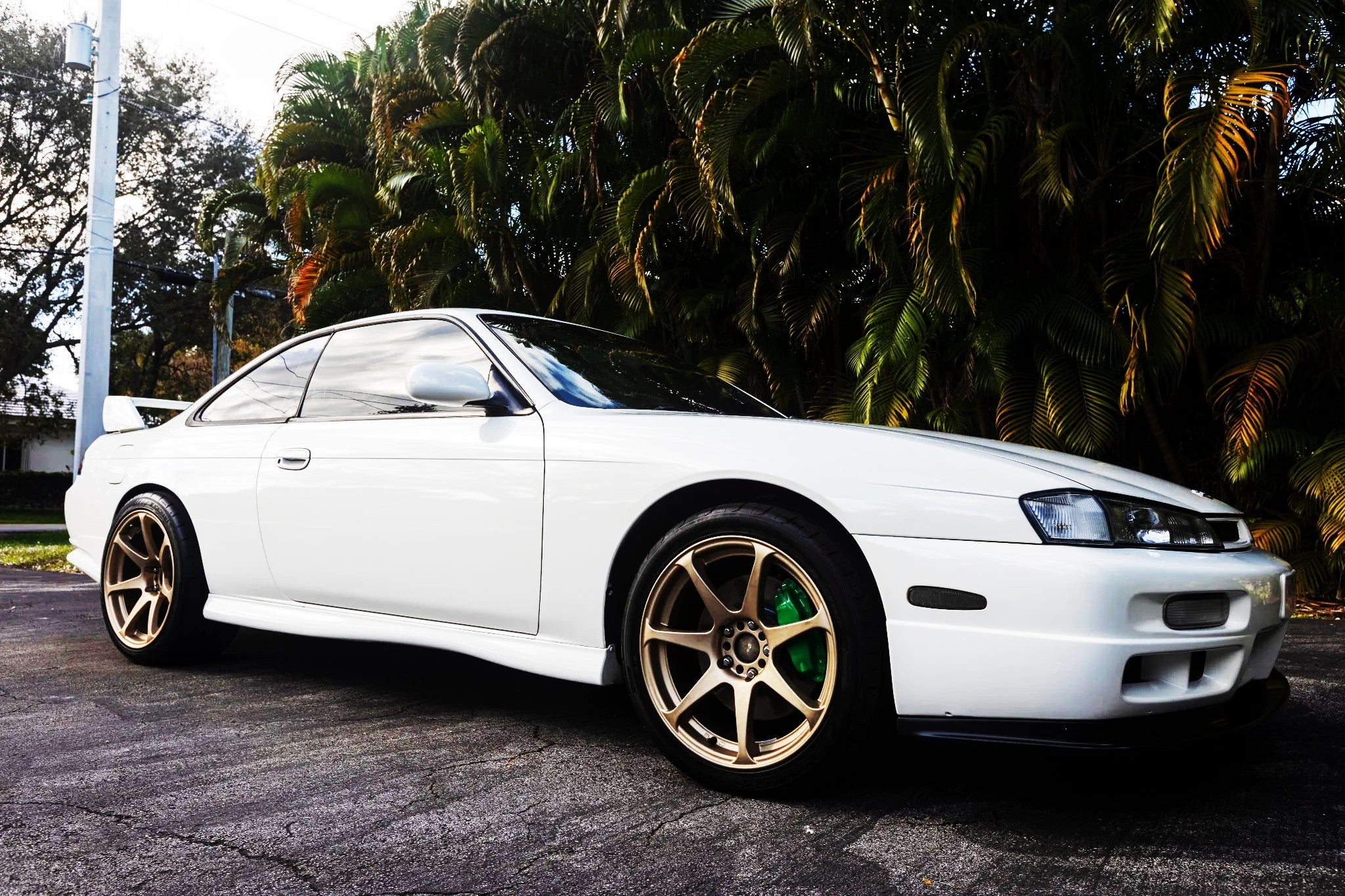 JDM Smoke Amber Full LED Strip Front Side Marker For Nissan Silvia S14 ...