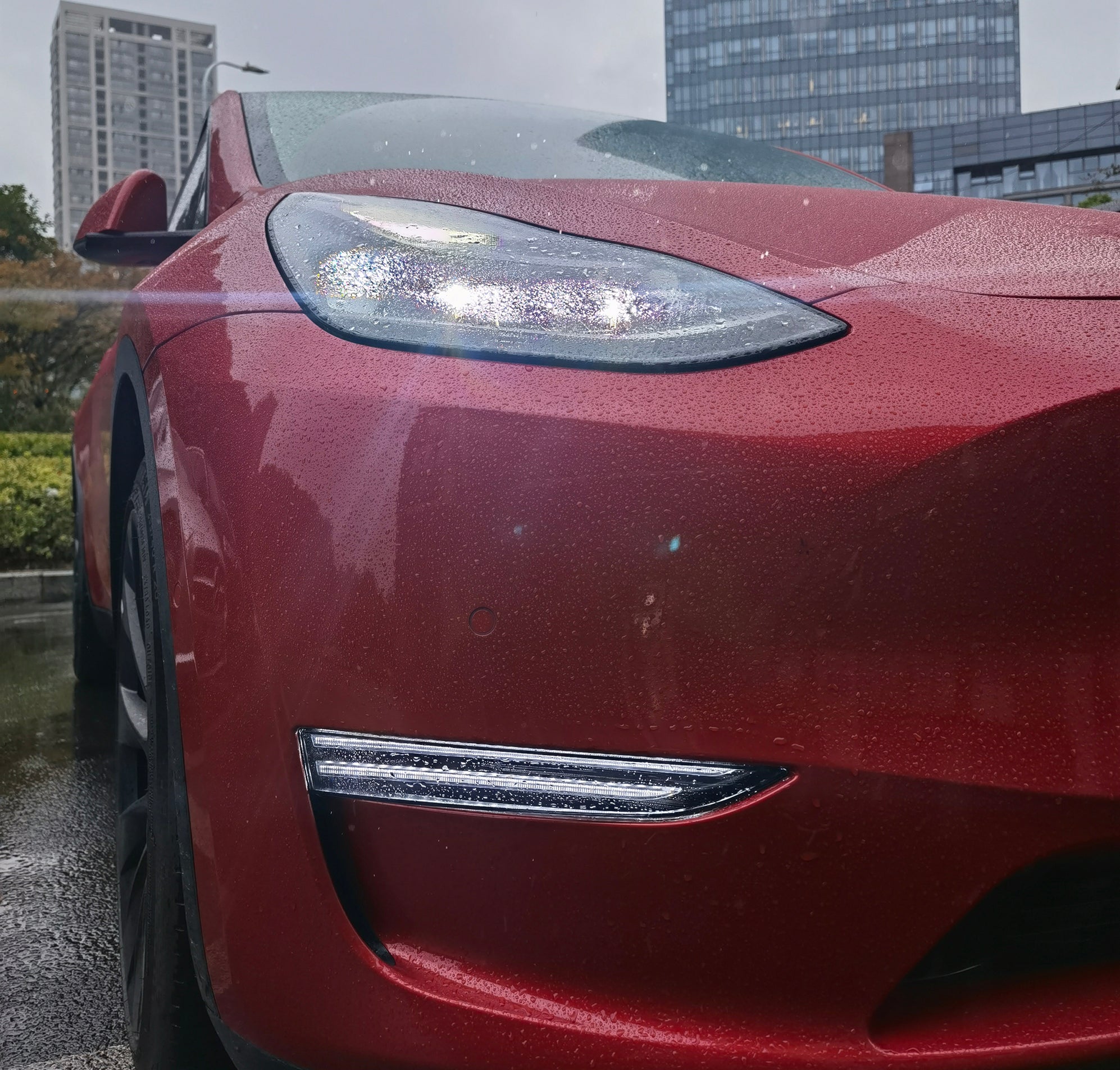 Dual-Row Style LED Fog DRL/Sequential Blinker Turn Signal For Tesla Mo ...