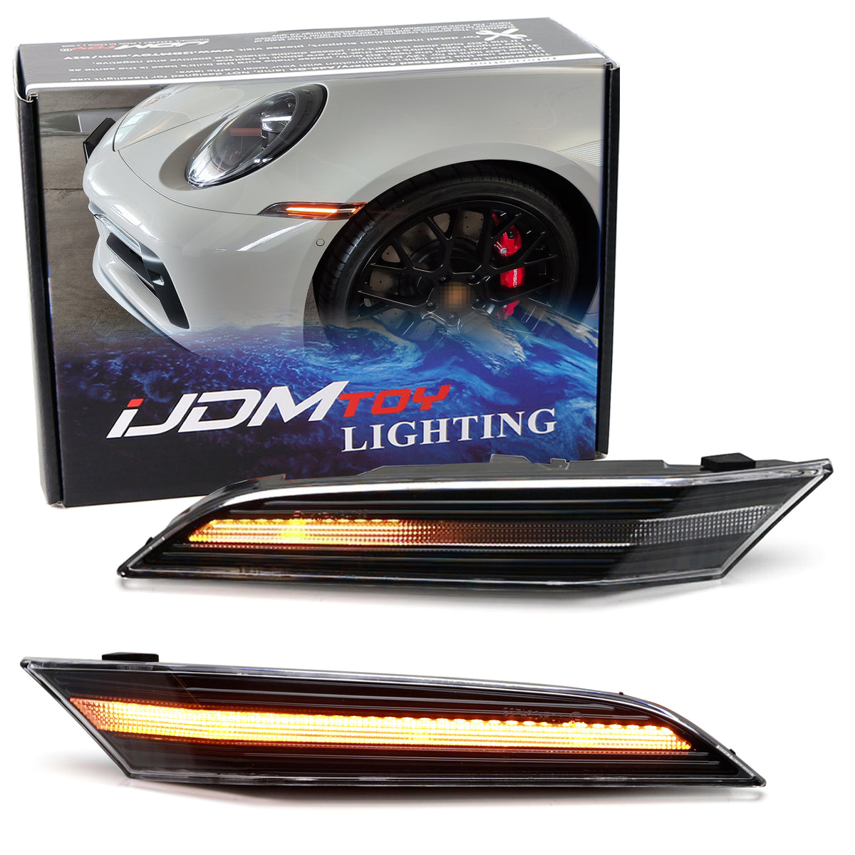 Clear Lens/Black Interior Sequential Blink LED Side Markers For 19+ Po ...