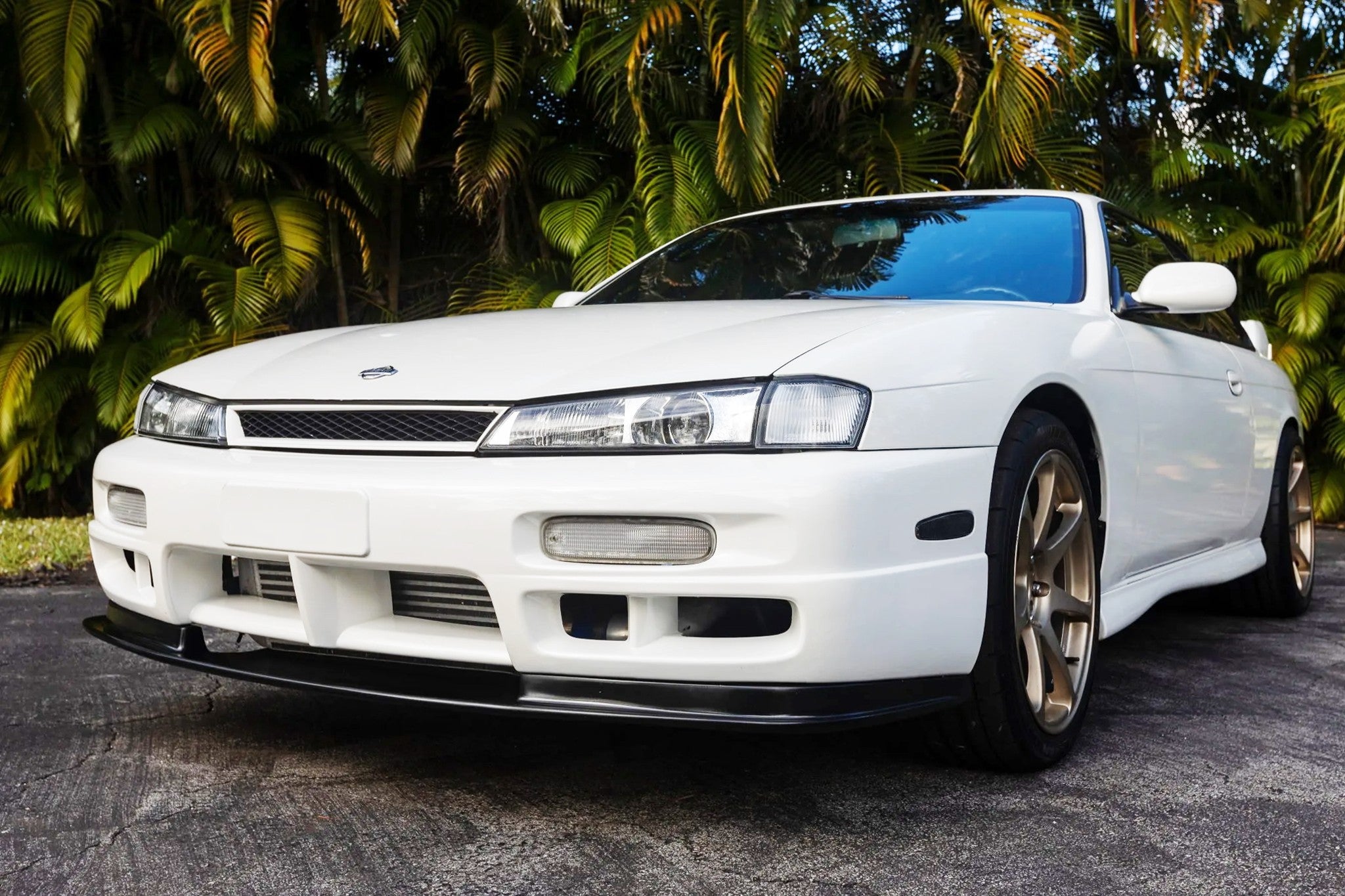 JDM Smoke Amber Full LED Strip Front Side Marker For Nissan Silvia S14 ...