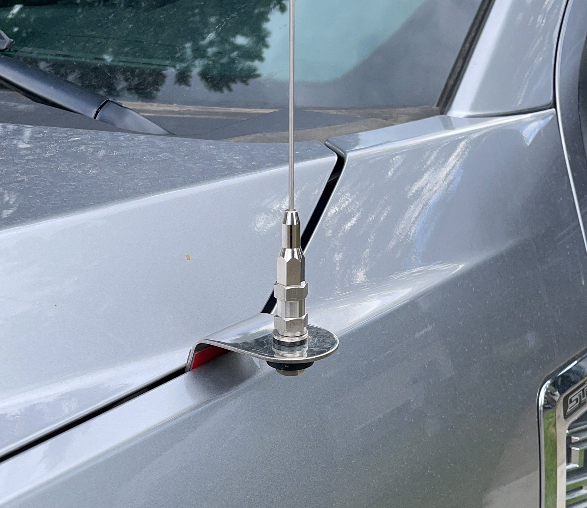 Stainless Steel Hood/Fender CB/Antenna Bracket Mount For 2017-22 Ford ...